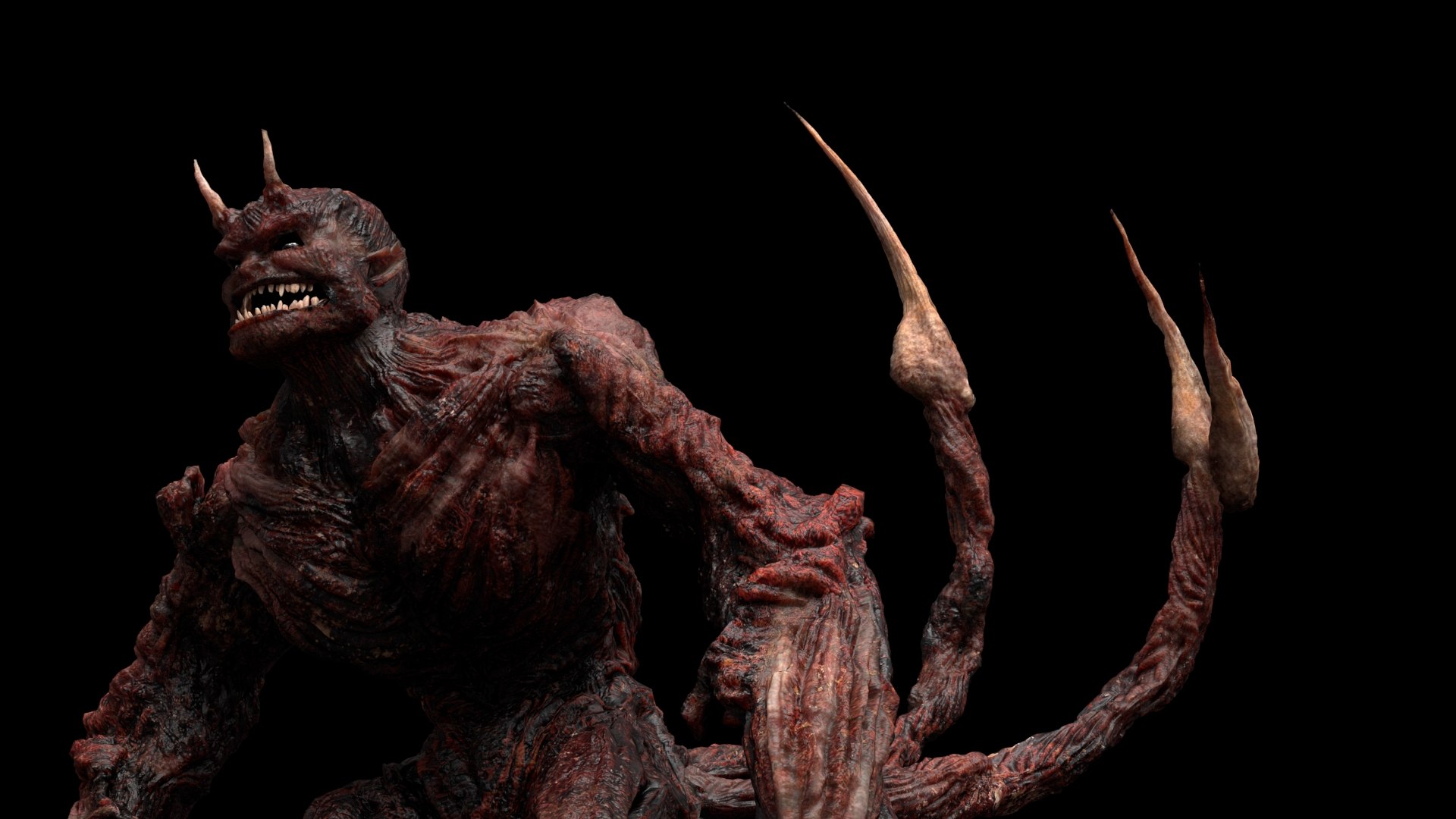 3D Red Monster Creature Model - TurboSquid 1785186