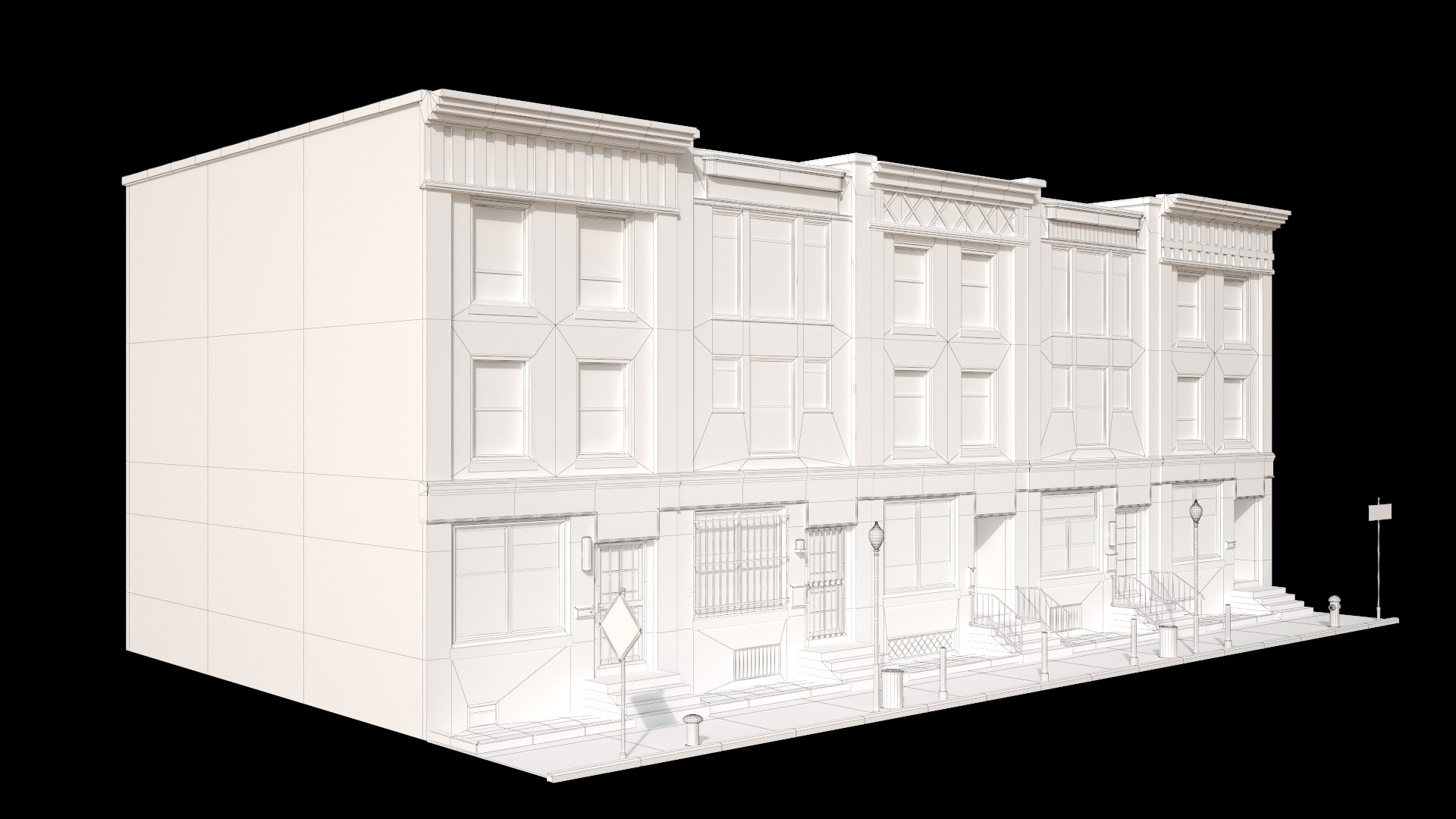 Town House Color 3D Model - TurboSquid 1579789