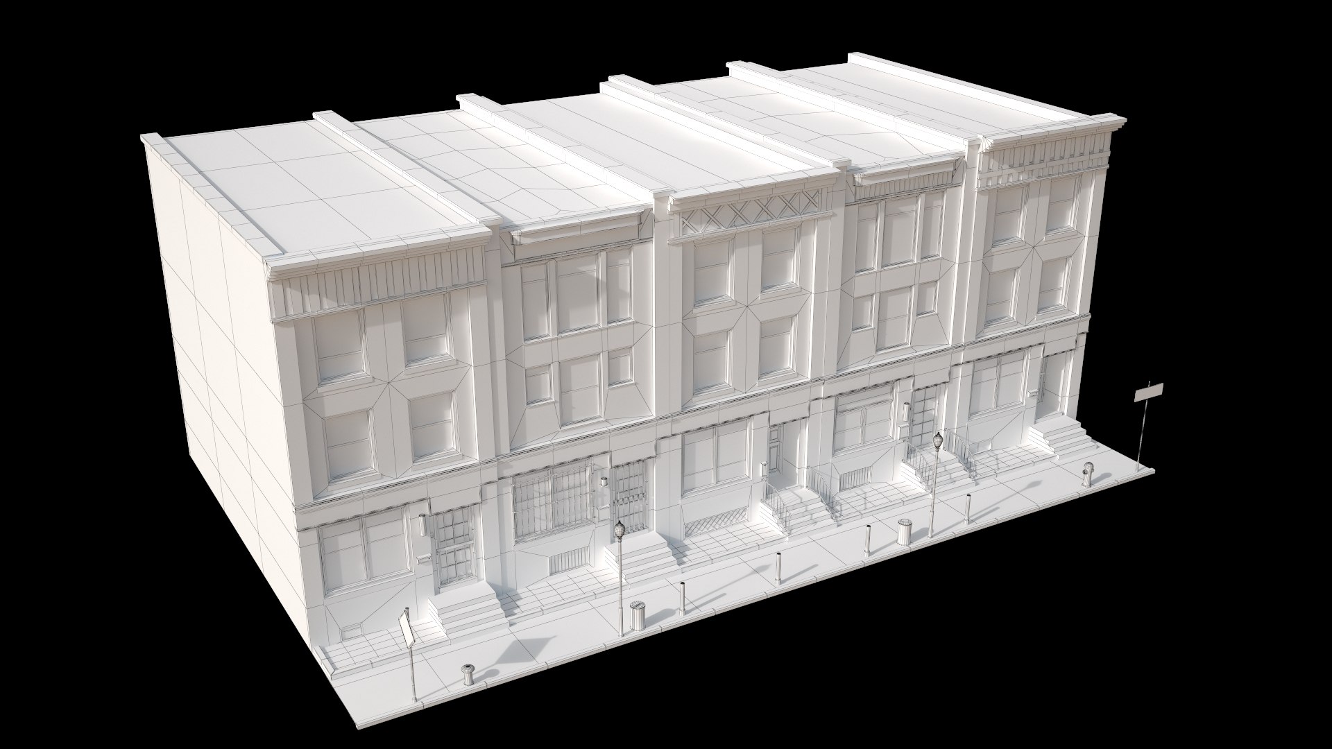 Town House Color 3D Model - TurboSquid 1579789