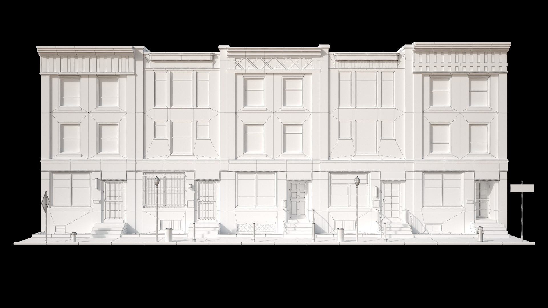 Town House Color 3D Model - TurboSquid 1579789