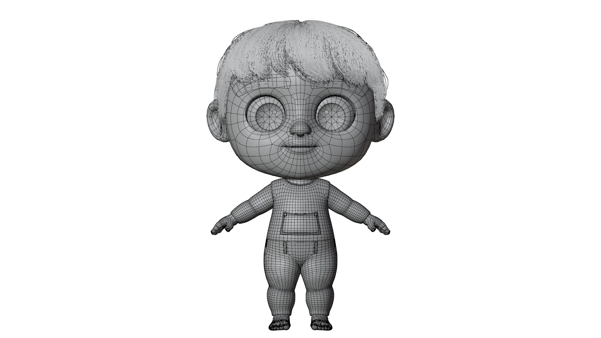 3D Pink Cartoon Baby Character - TurboSquid 1960799