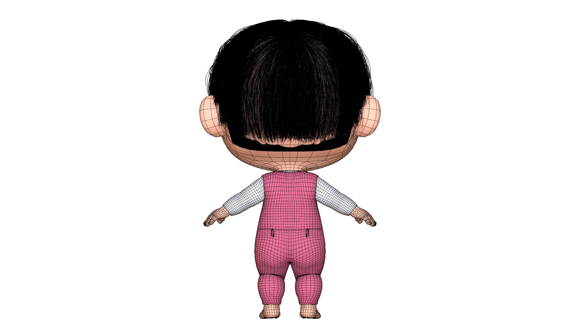 3D Pink Cartoon Baby Character - TurboSquid 1960799