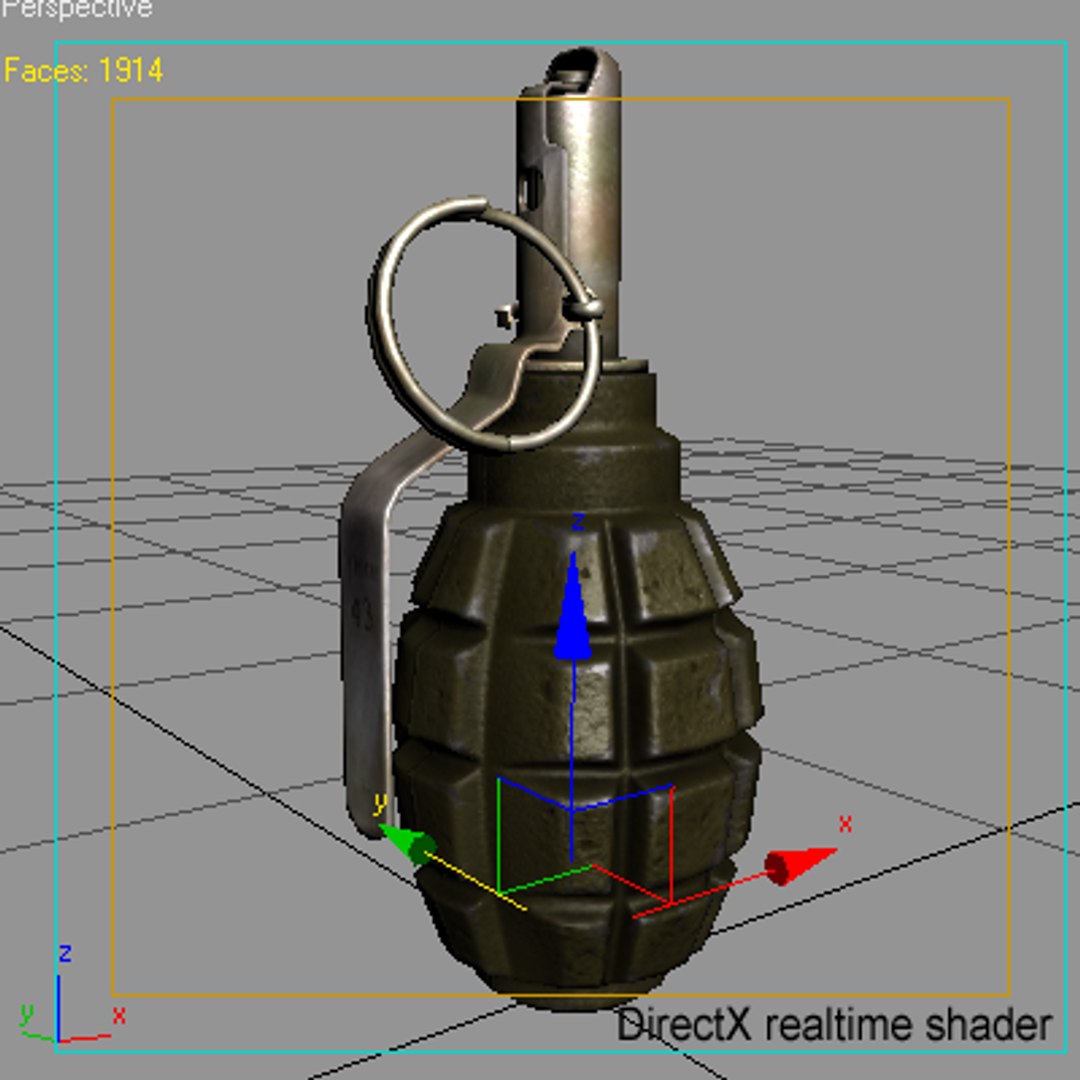 F1 Frag Grenade 3d Model