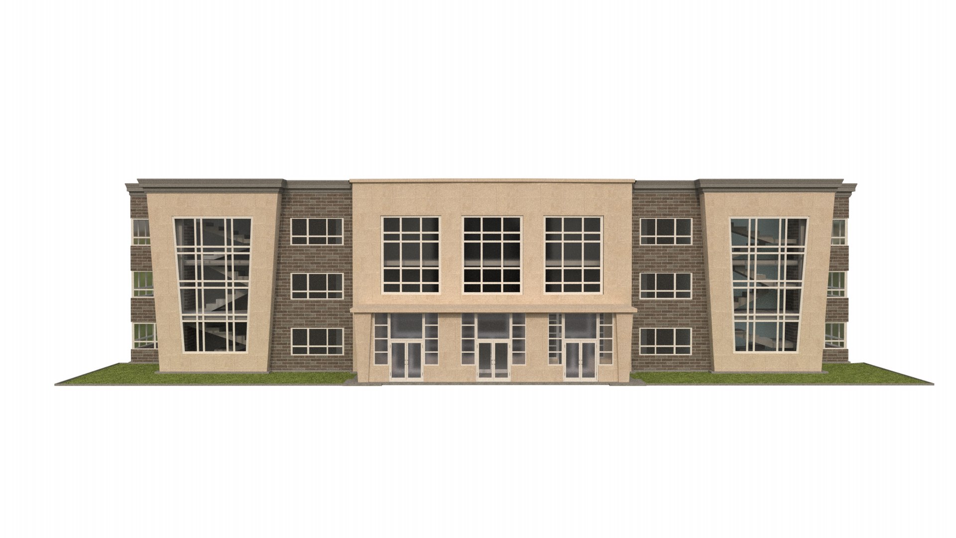 School building 3D model - TurboSquid 1374317