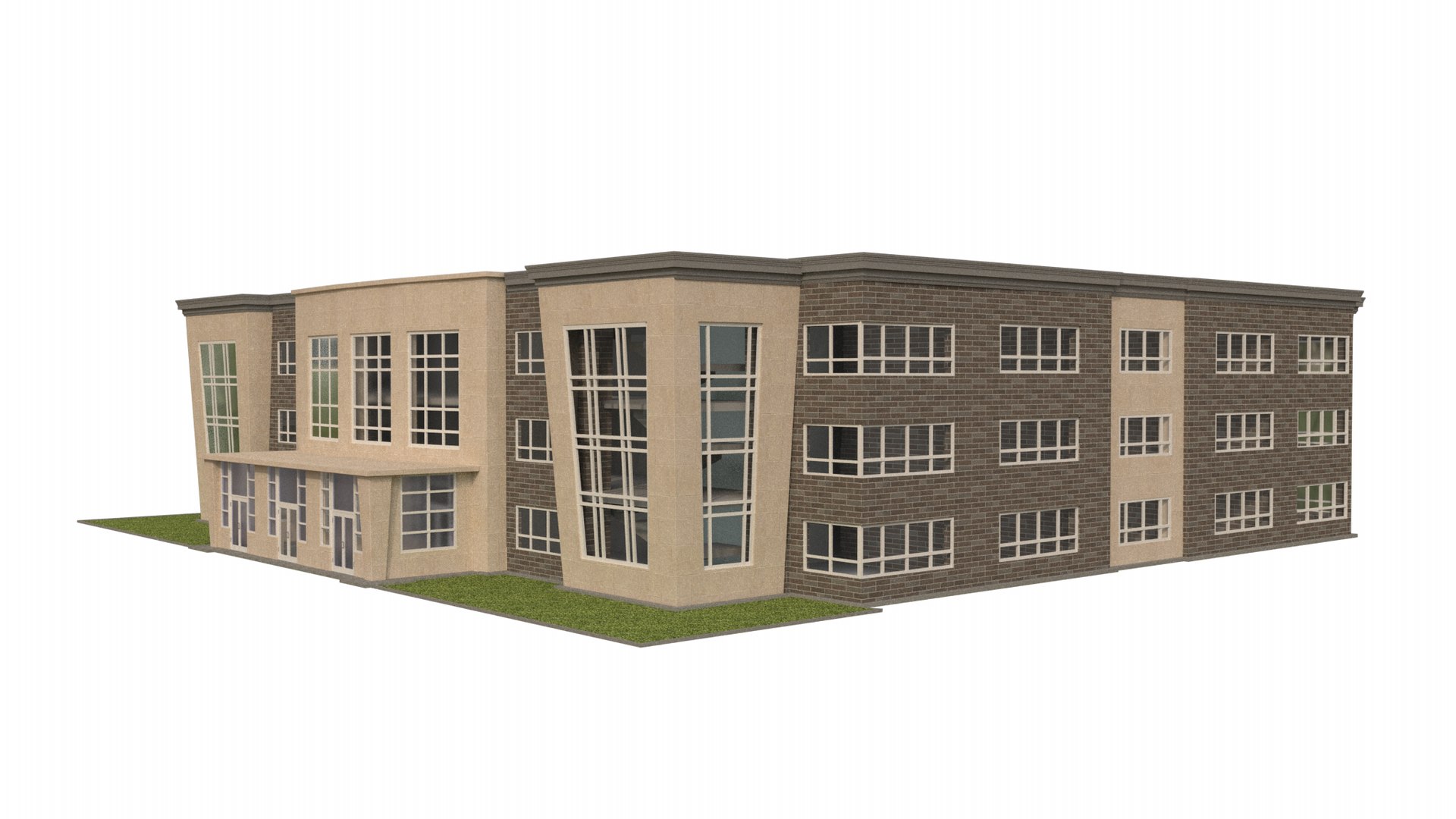 School building 3D model - TurboSquid 1374317