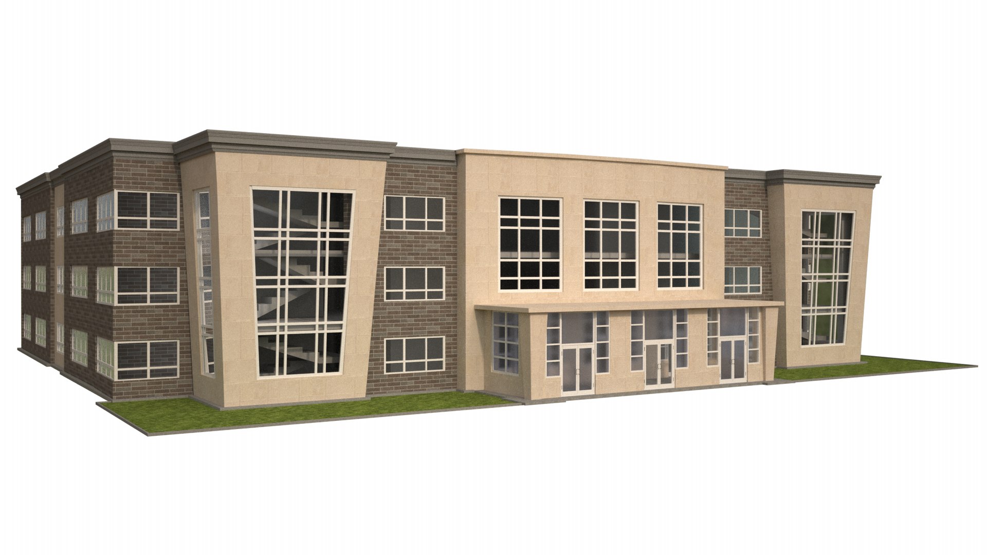 School building 3D model - TurboSquid 1374317
