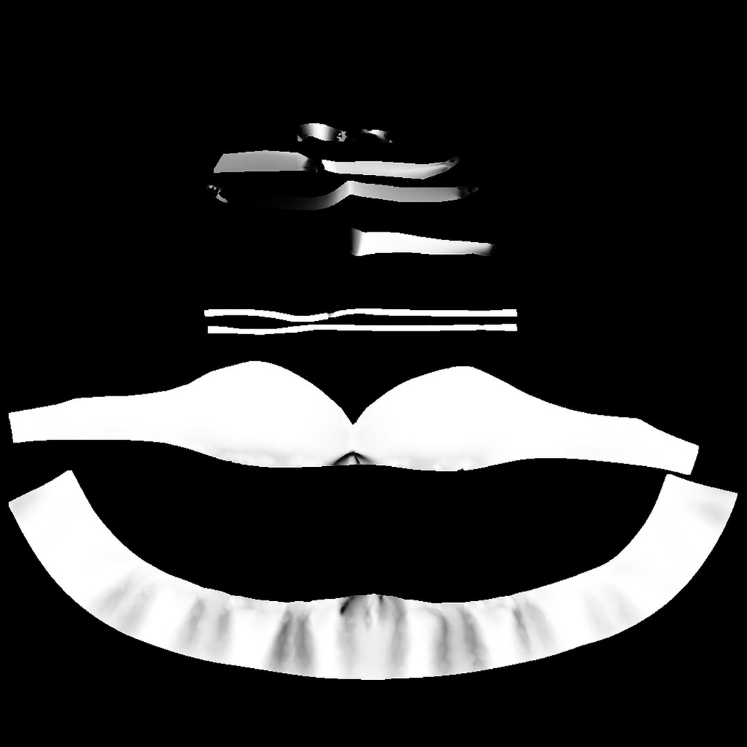 Strap Bralette With Frills 3D Model - TurboSquid 1904902