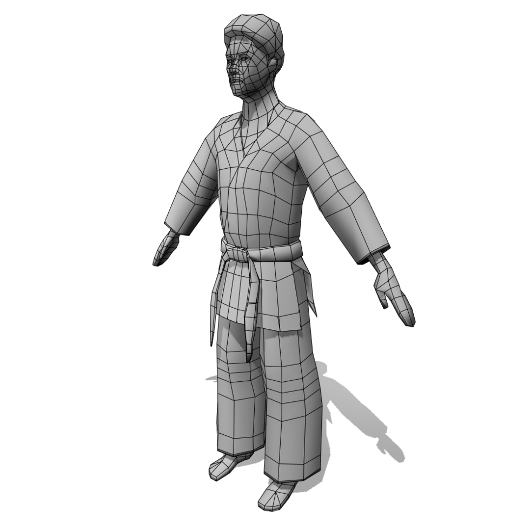 3d Model Karate Character