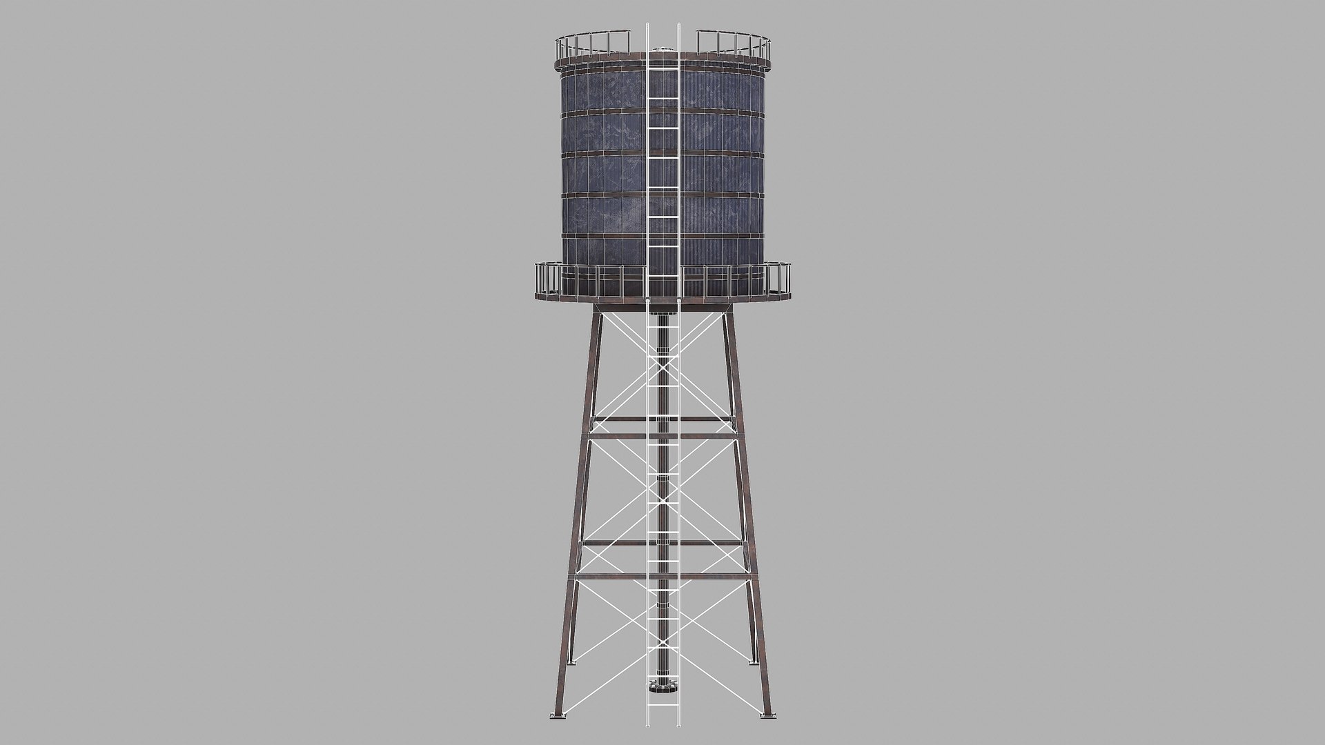 Water Tower 3D Model - TurboSquid 1751101