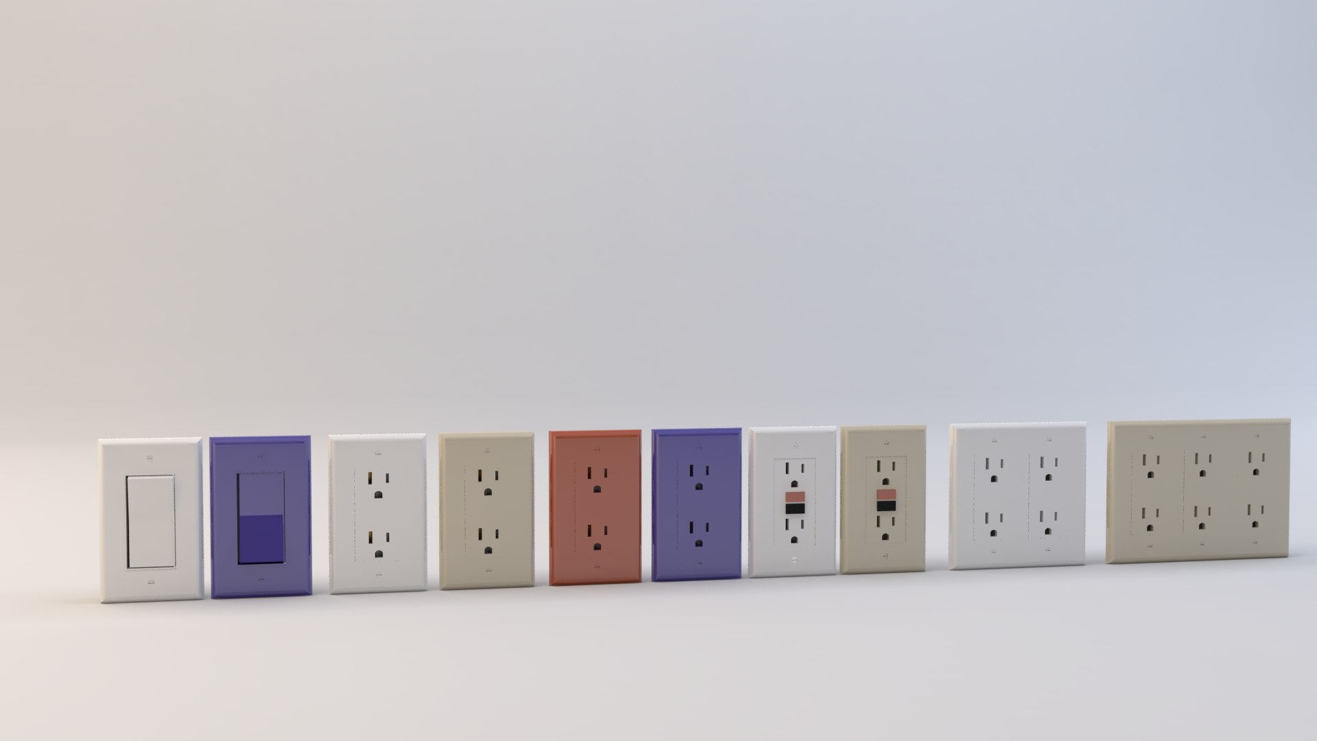 Free Wall Fixtures Decora Style 3D Model - TurboSquid 1270777