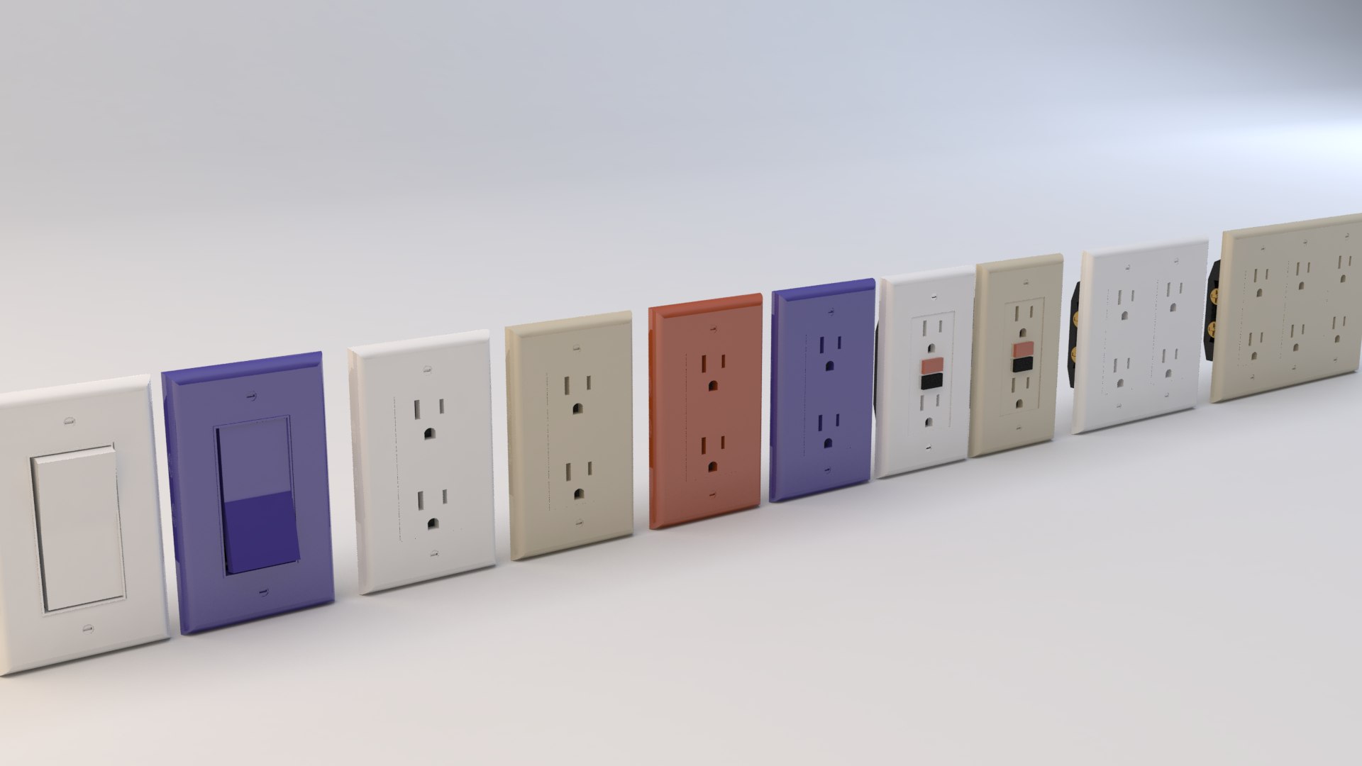 Free Wall Fixtures Decora Style 3D Model - TurboSquid 1270777