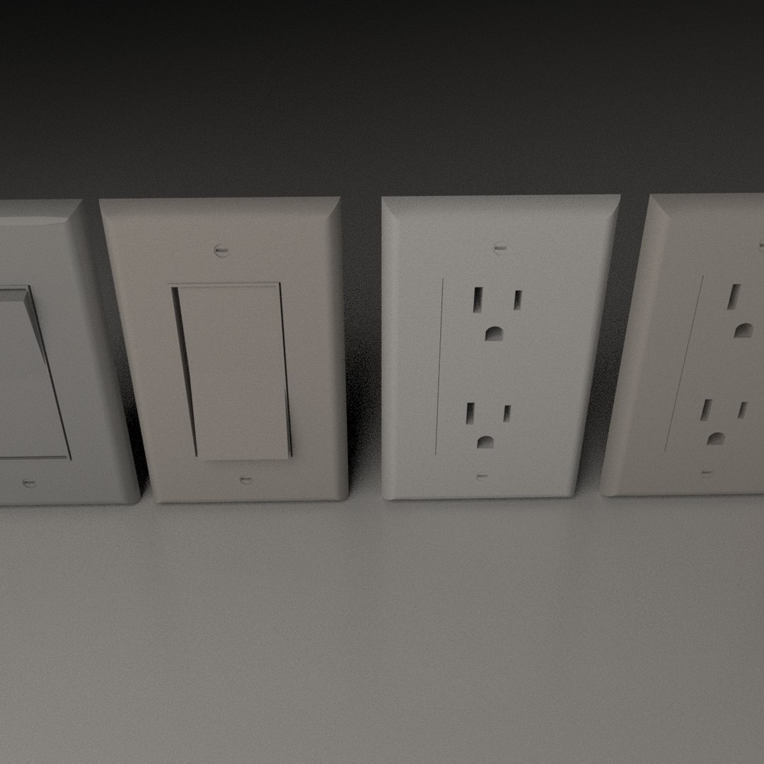 Free Wall Fixtures Decora Style 3D Model - TurboSquid 1270777