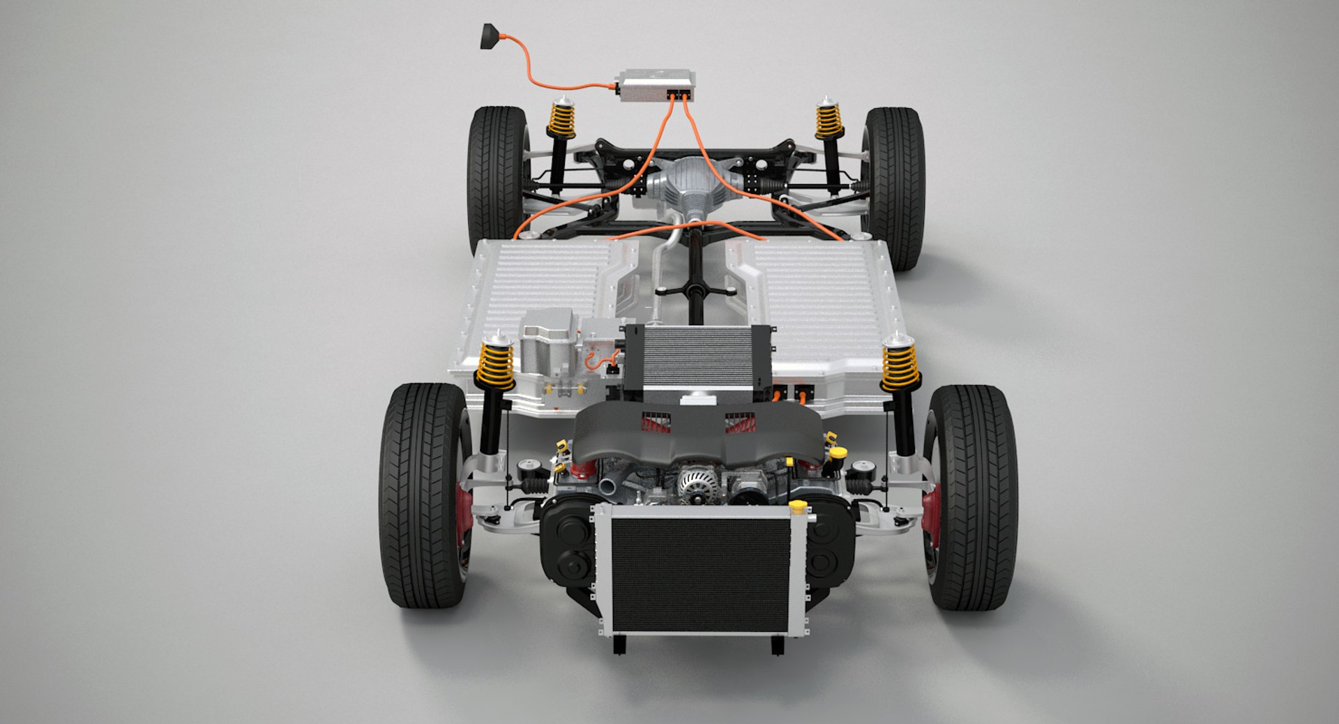 Rwd hybrid chassis 3D model - TurboSquid 1397415