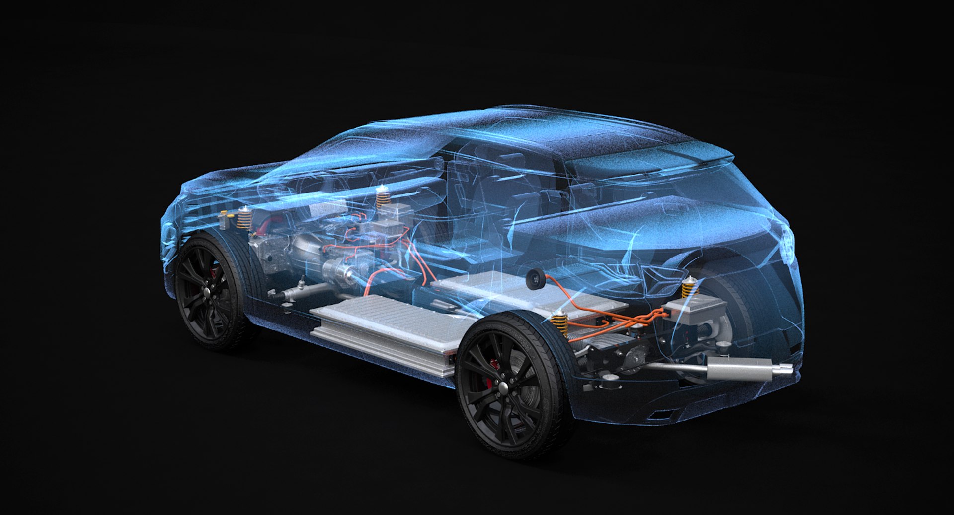 Rwd hybrid chassis 3D model - TurboSquid 1397415