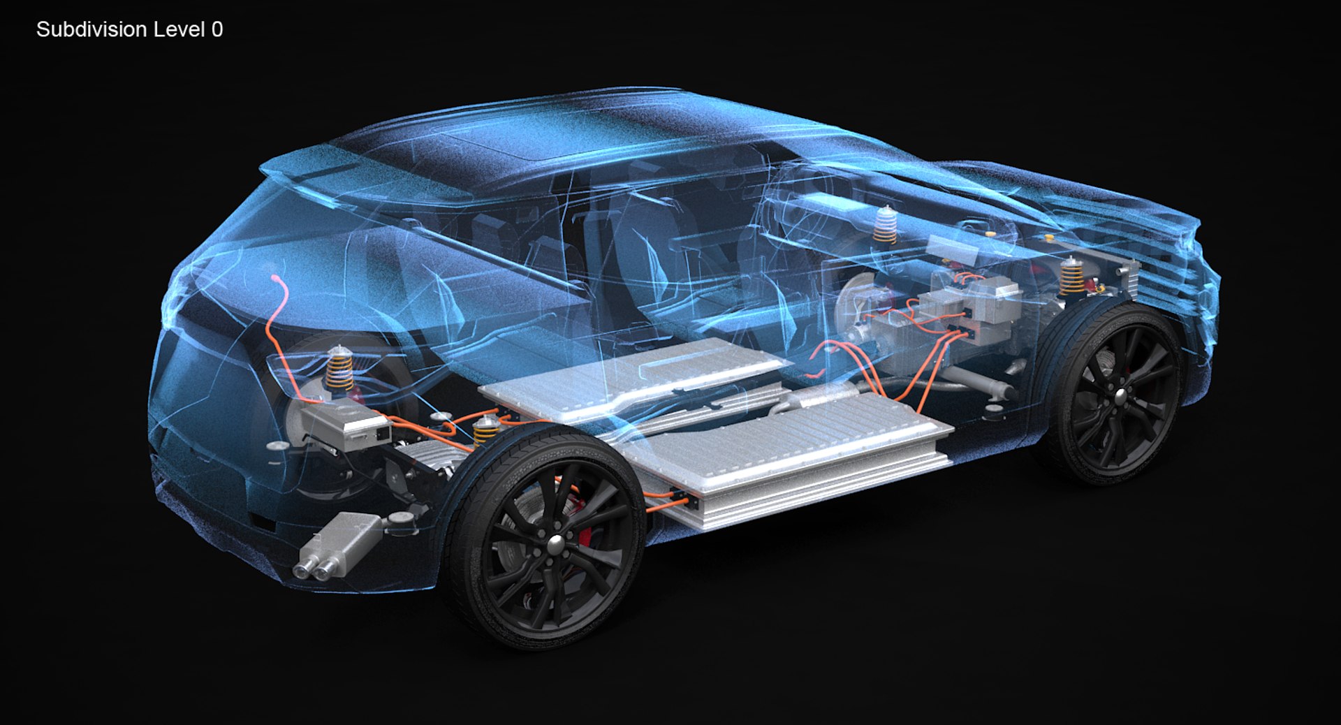 Rwd hybrid chassis 3D model - TurboSquid 1397415