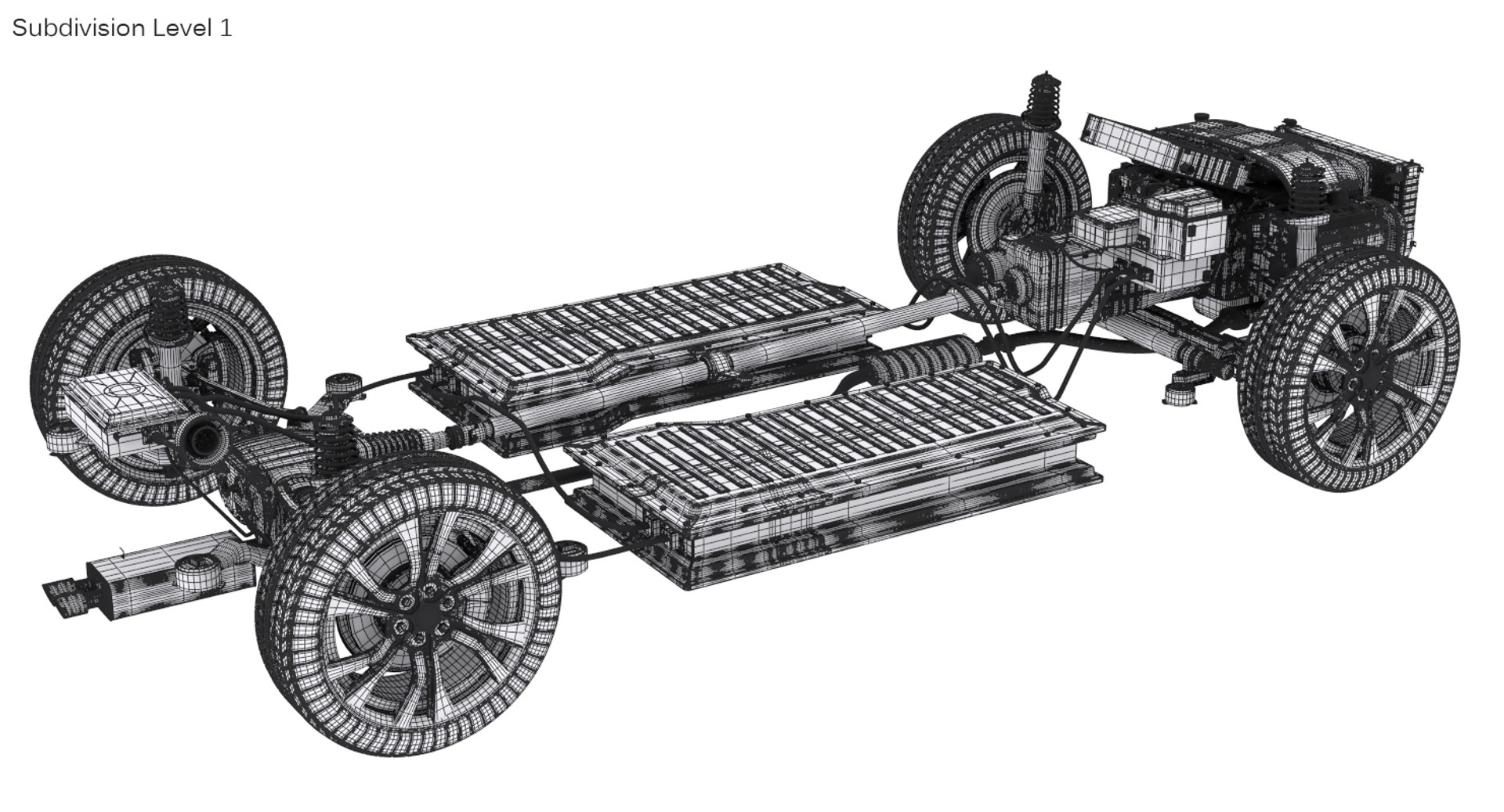 Rwd Hybrid Chassis 3D Model - TurboSquid 1397415