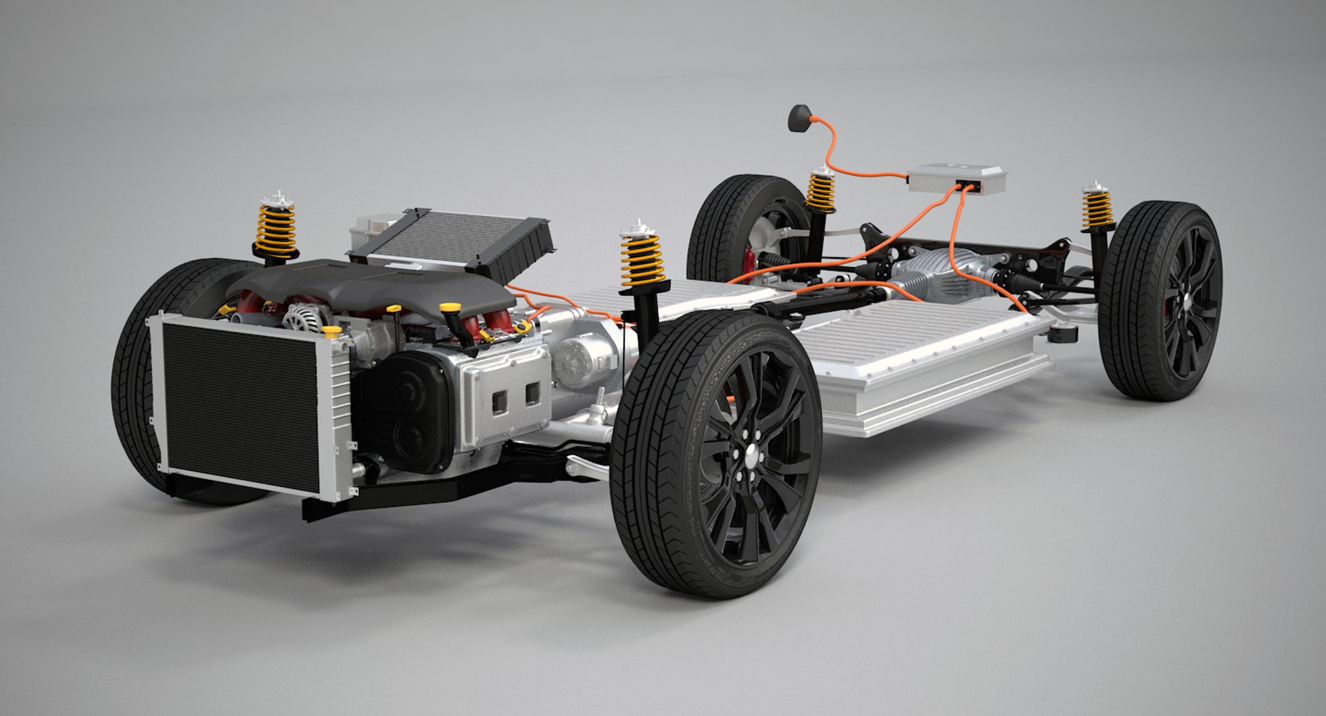 Rwd hybrid chassis 3D model - TurboSquid 1397415