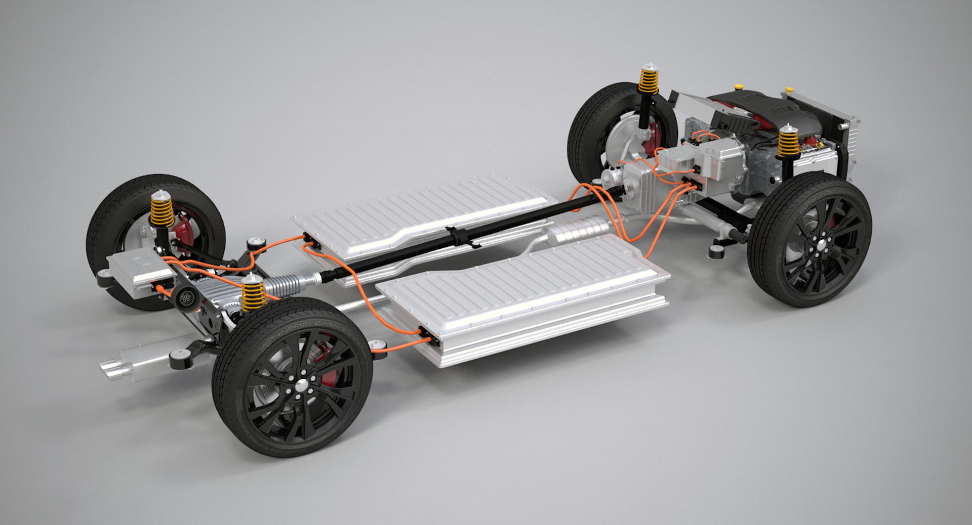 Rwd hybrid chassis 3D model - TurboSquid 1397415