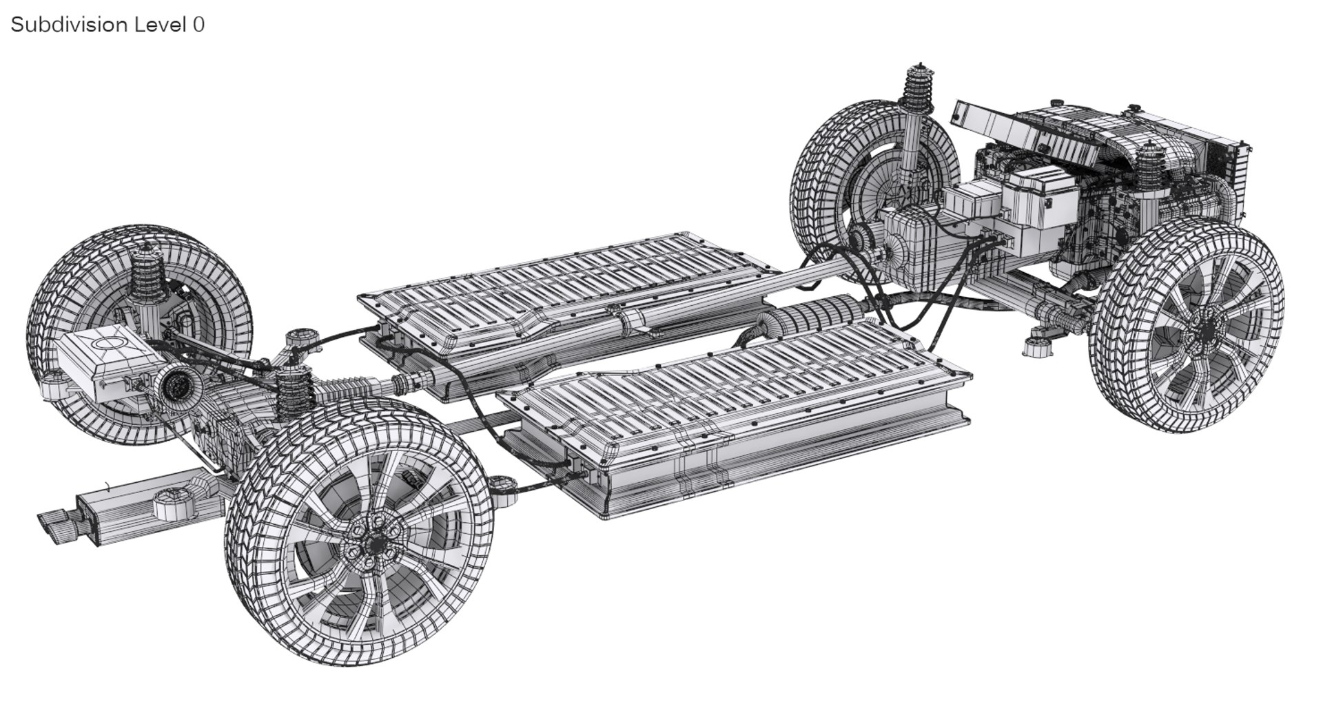 Rwd hybrid chassis 3D model - TurboSquid 1397415