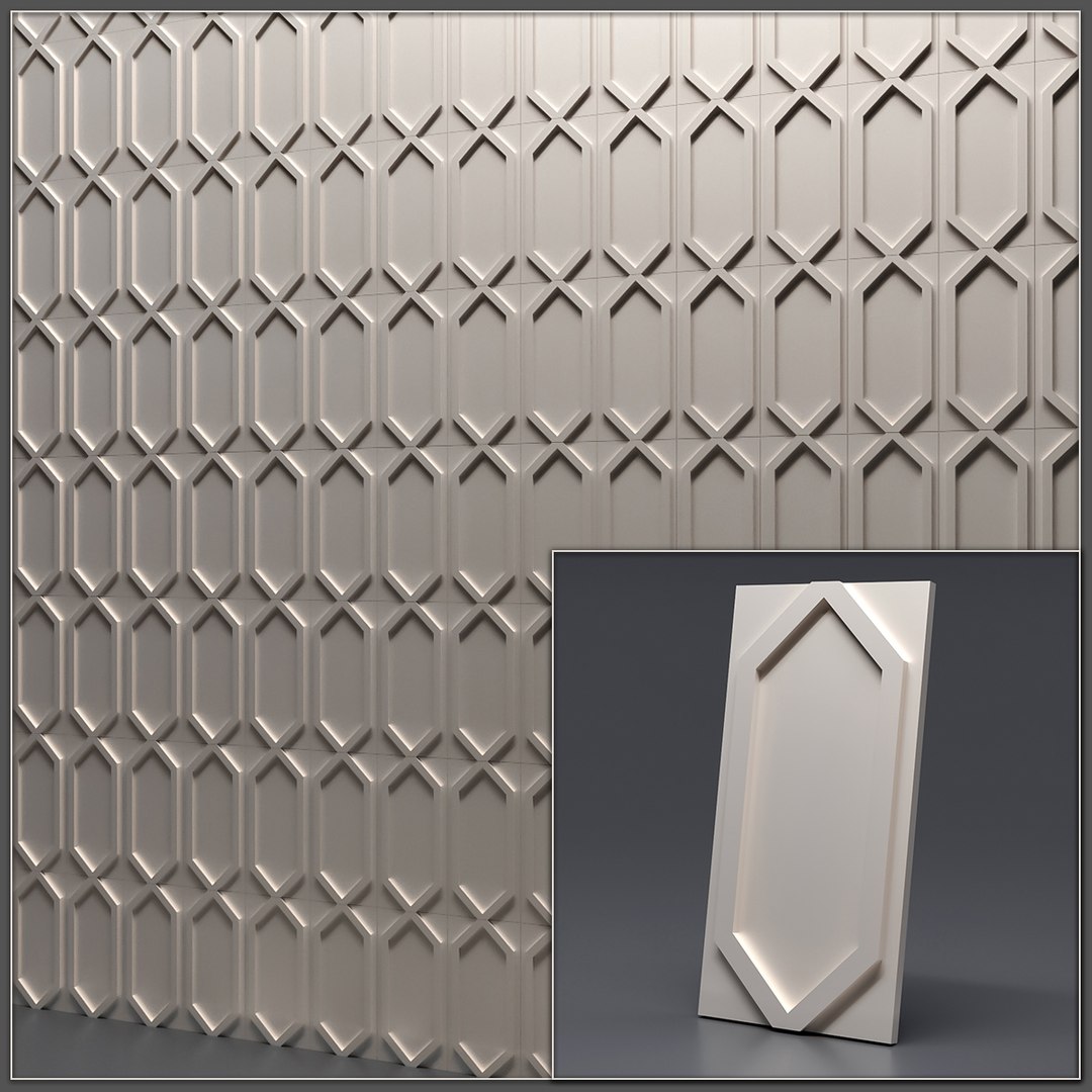 3D Decorative Gypsum Panel - TurboSquid 1534559