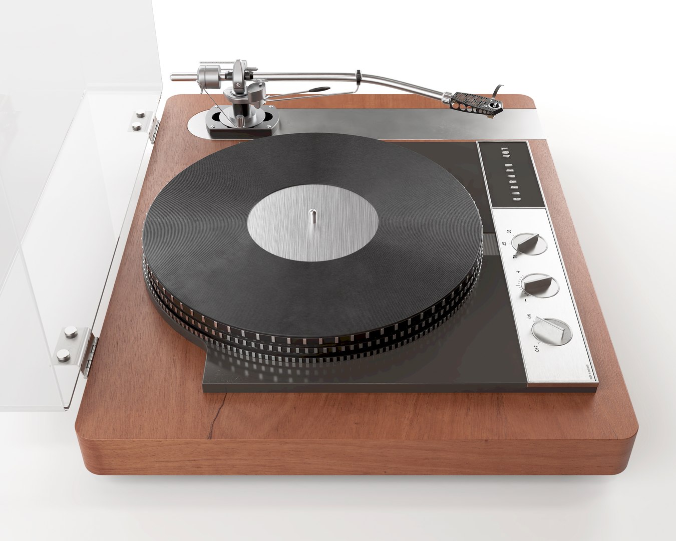 3D Model Garrard 401 Turntable SME Tone Arm And Case - TurboSquid 2009561