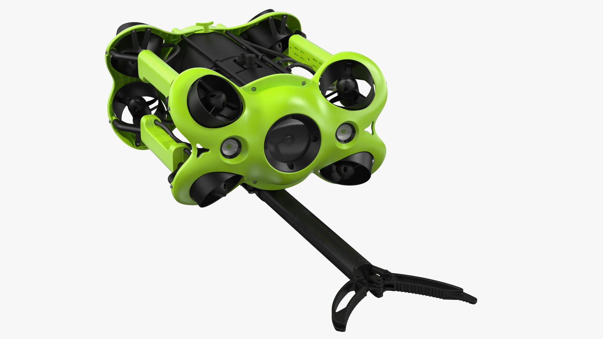 Professional Underwater Drone with Robotic Arm Rigged 3D model ...