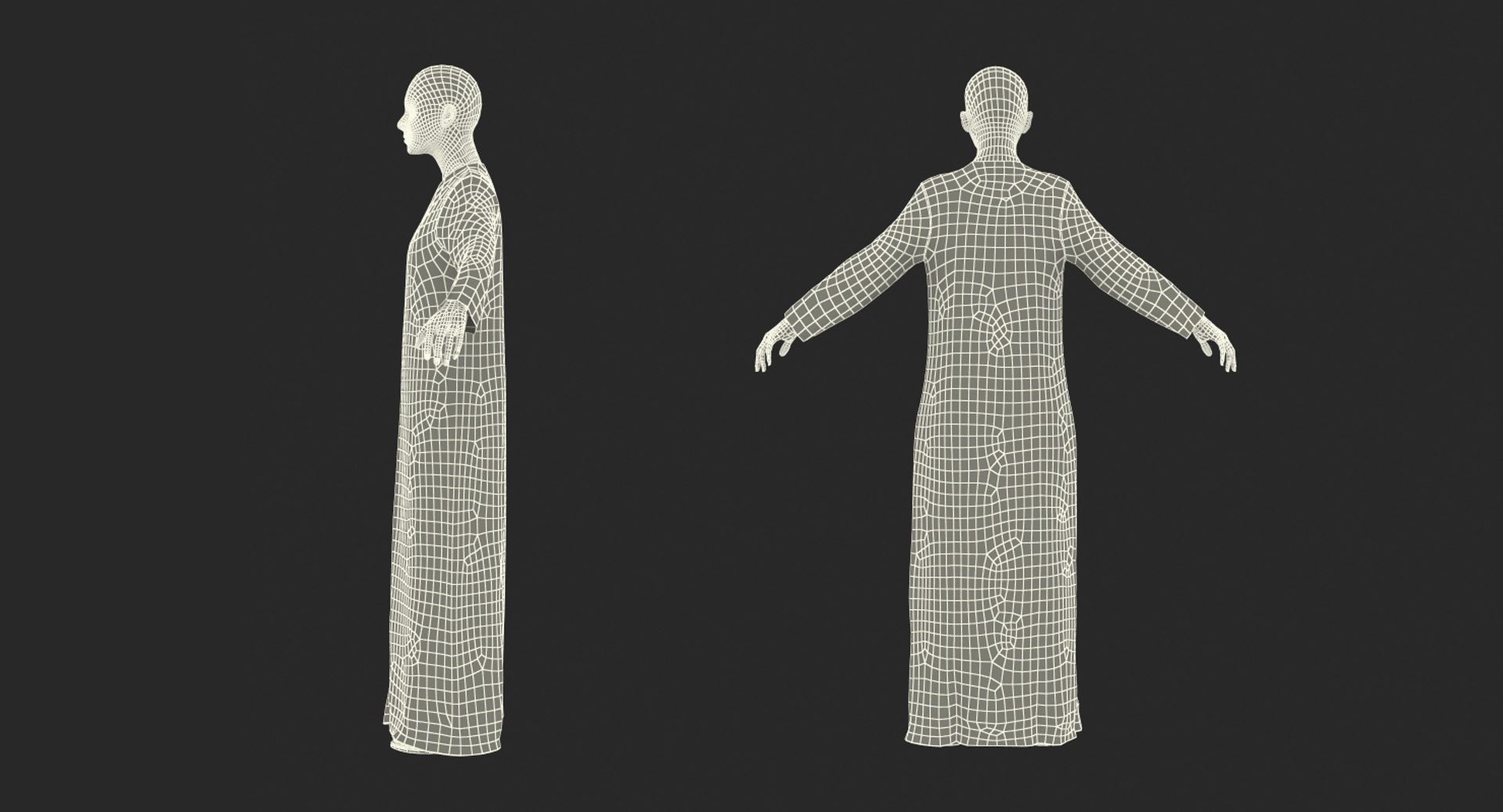Arabian woman black abaya 3D model - TurboSquid 1161764