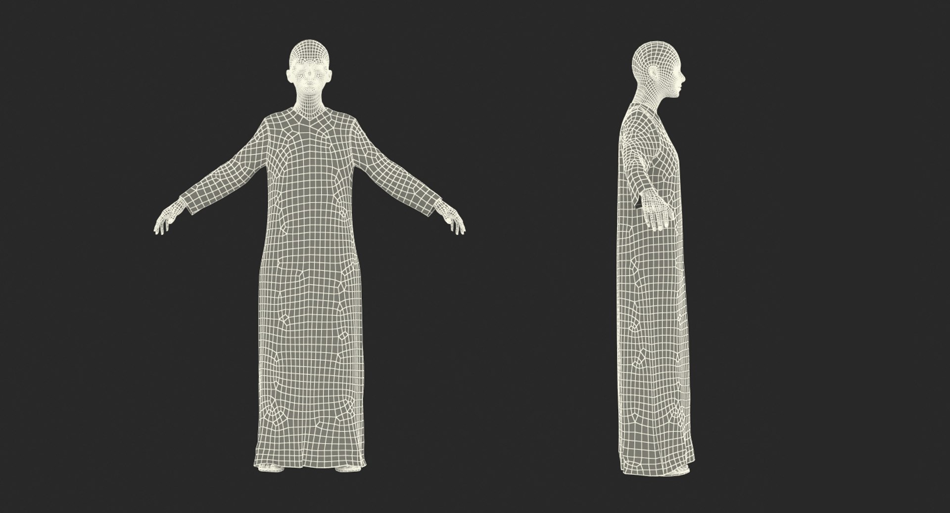 Arabian woman black abaya 3D model - TurboSquid 1161764