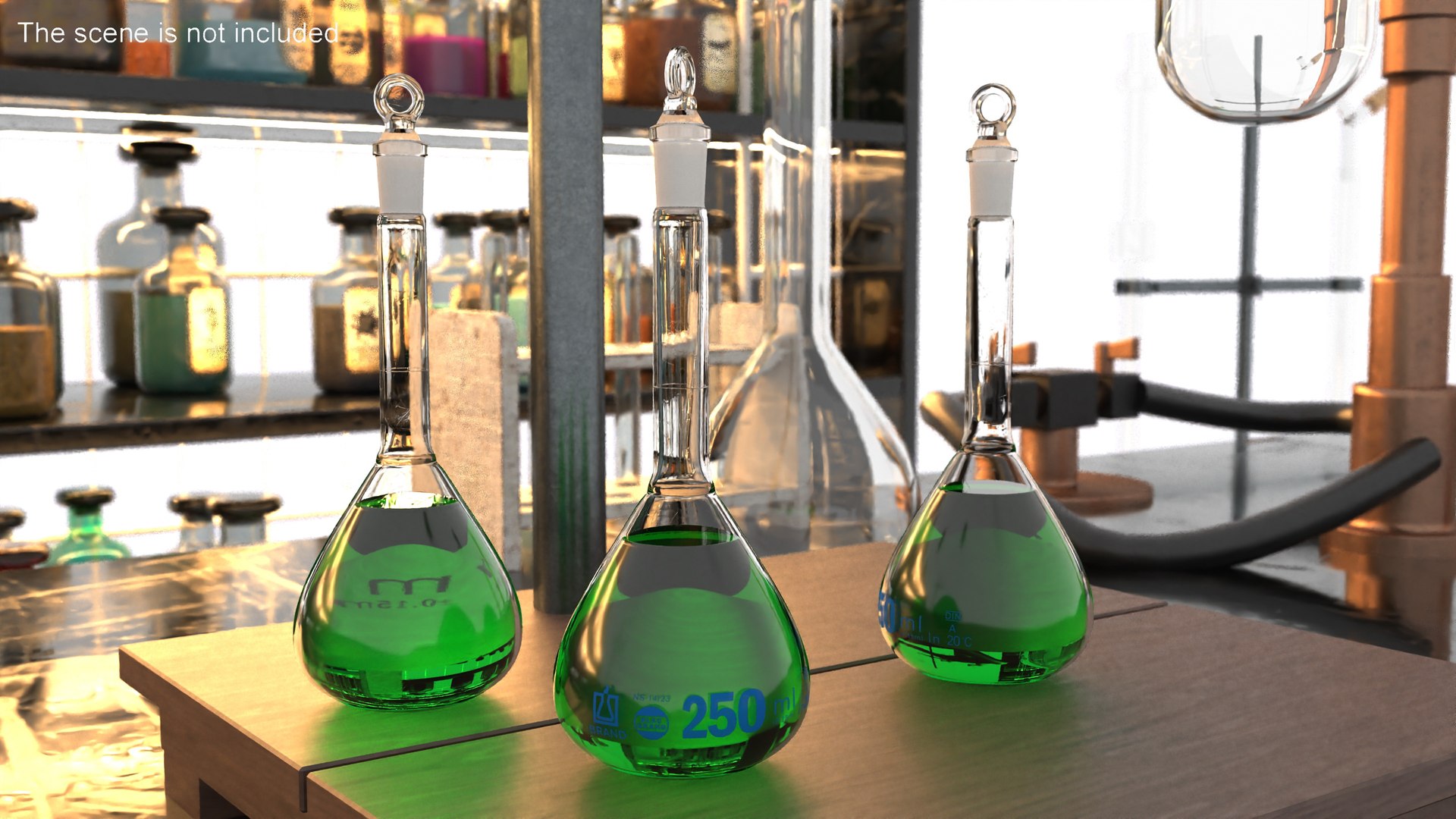 Medical Flask 250ml Filled With Green Liquor 3D - TurboSquid 2063020