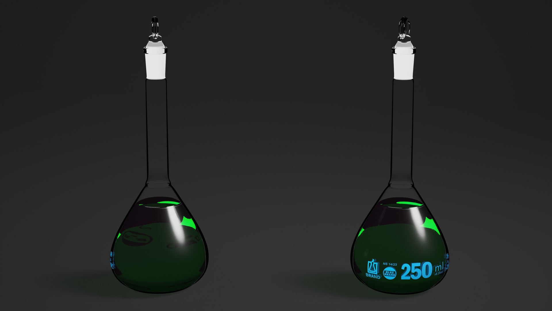 Medical Flask 250ml Filled With Green Liquor 3D - TurboSquid 2063020
