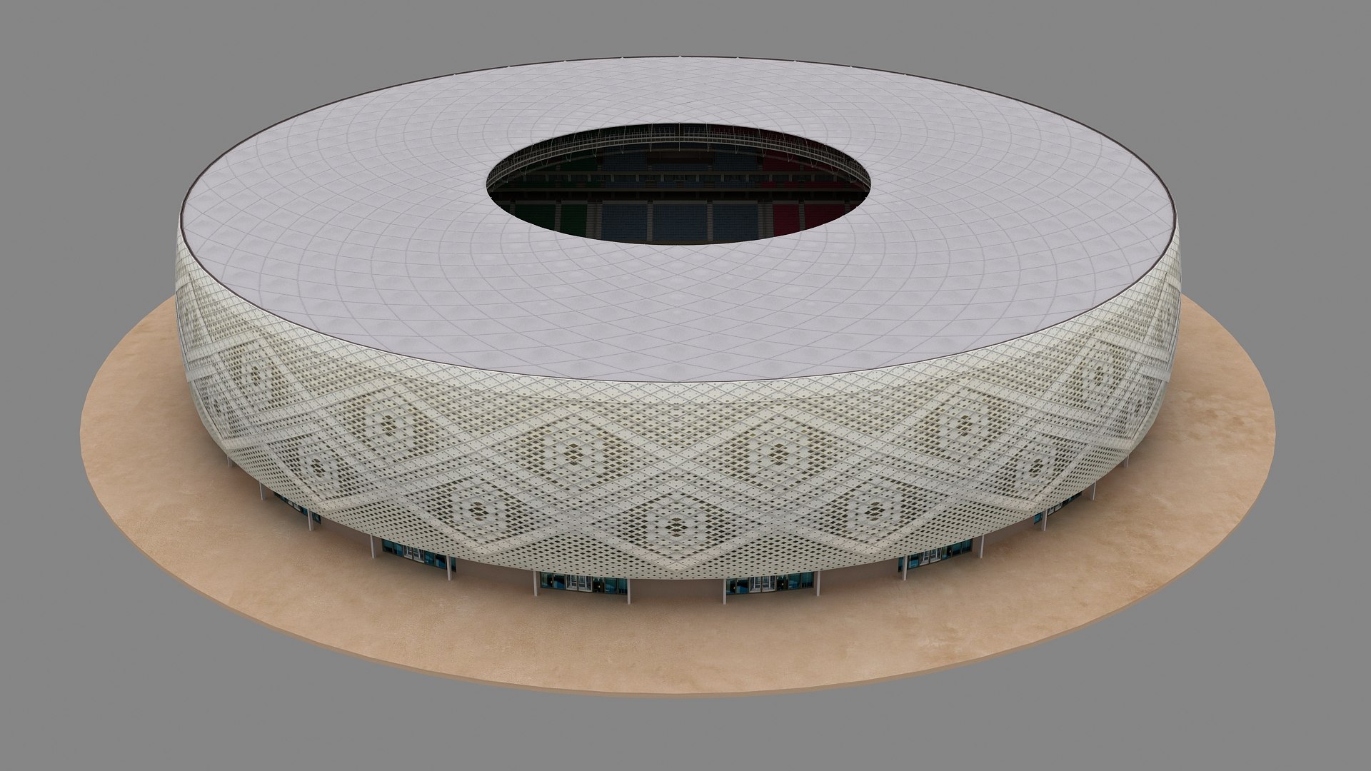 3D Model Al Thumama Stadium Qatar - TurboSquid 1954168