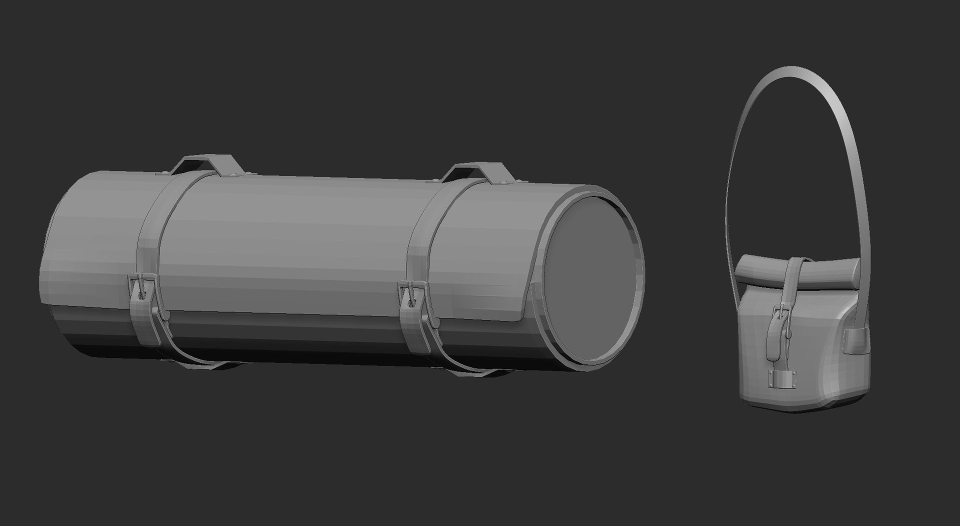 35 Low Poly Bags Backpacks And Pouches Base Mesh Zbrush IMM Set 3D ...