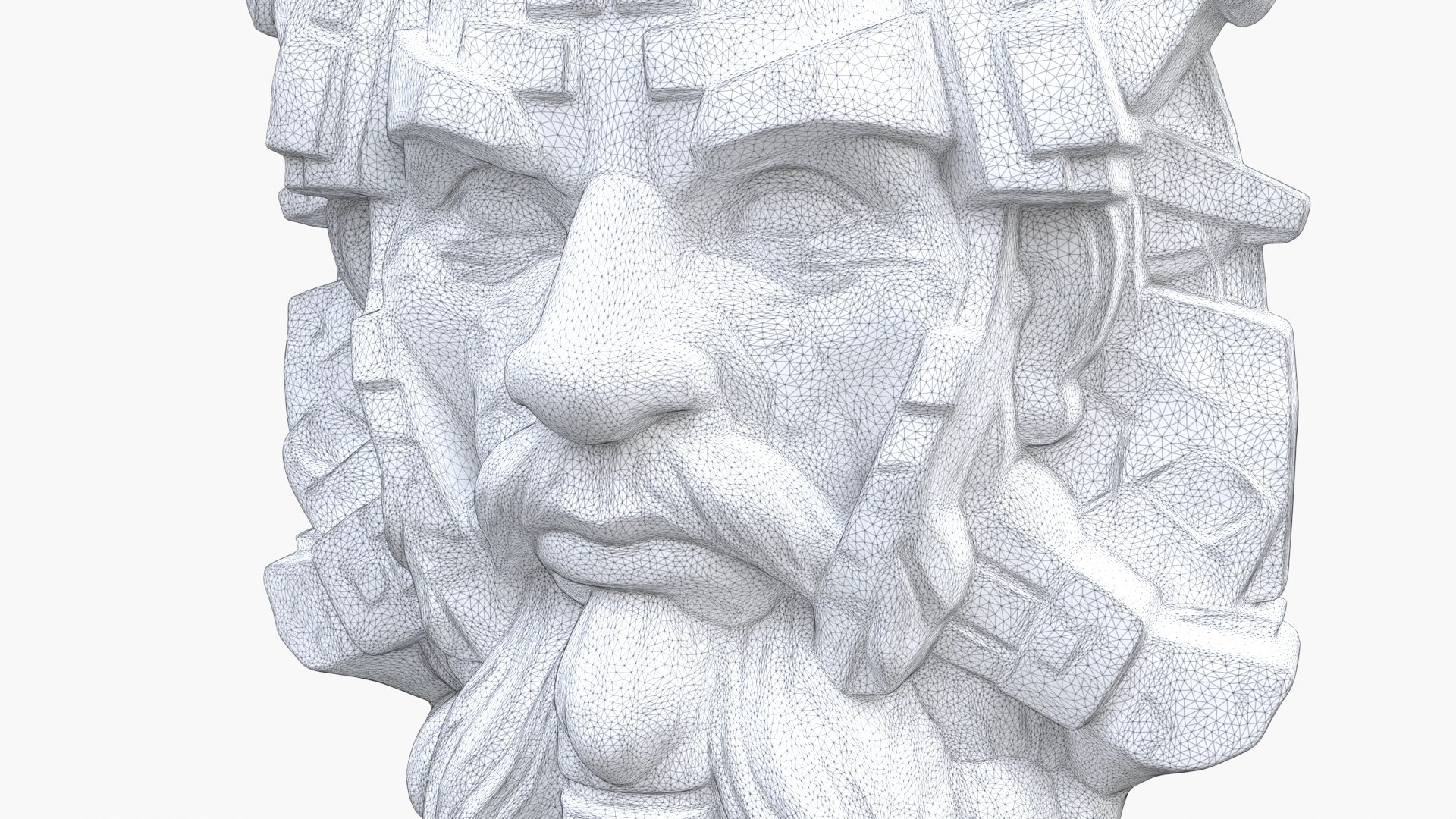 Stone Sentinel Bust 1 3D Model - TurboSquid 2187734