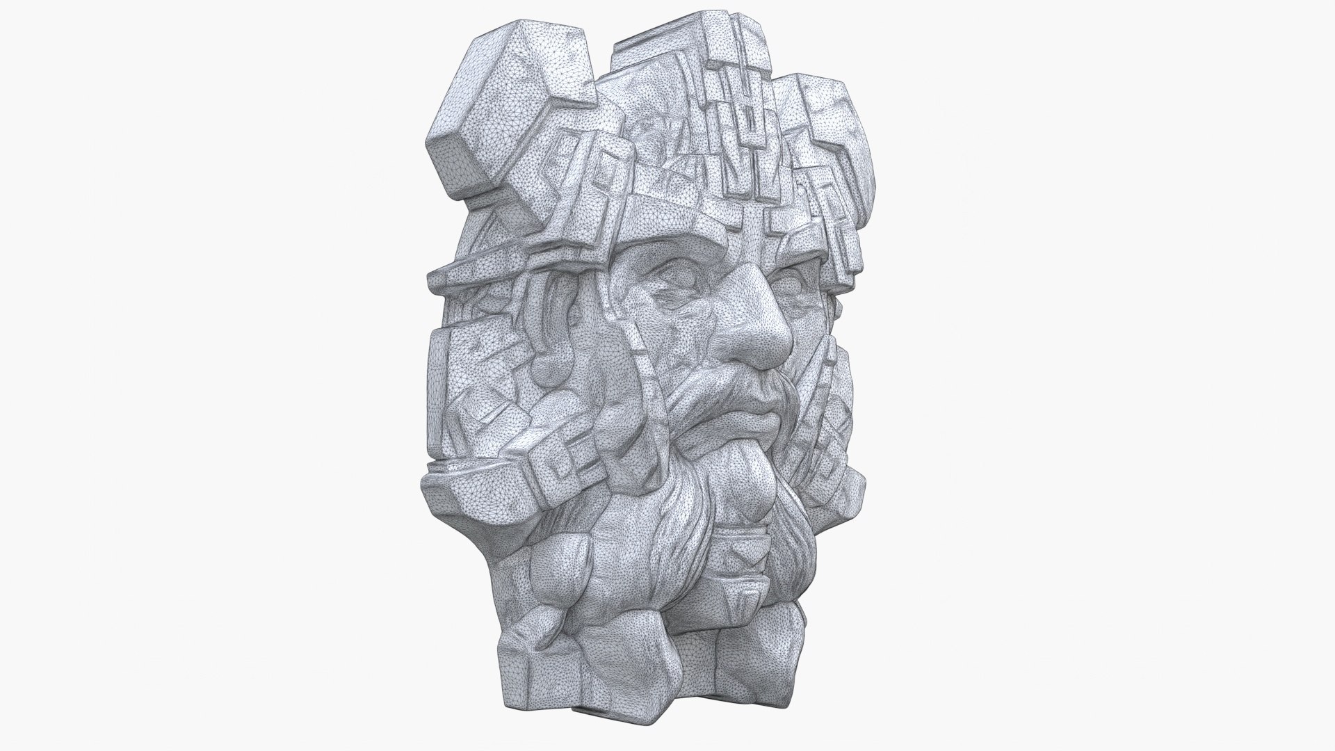 Stone Sentinel Bust 1 3D Model - TurboSquid 2187734