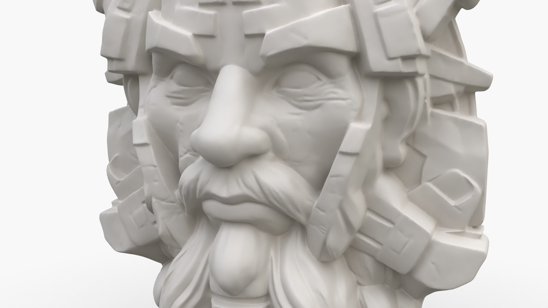 Stone Sentinel Bust 1 3D Model - TurboSquid 2187734