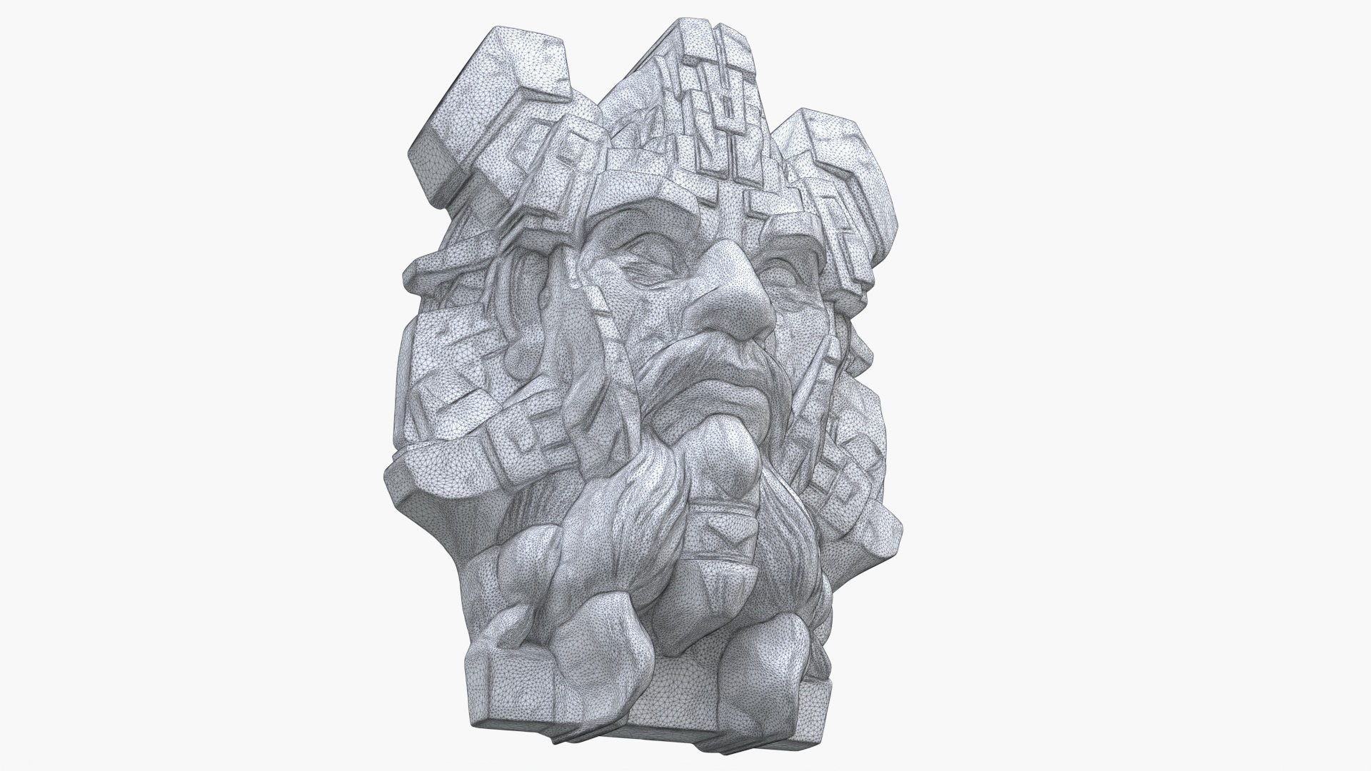 Stone Sentinel Bust 1 3D Model - TurboSquid 2187734