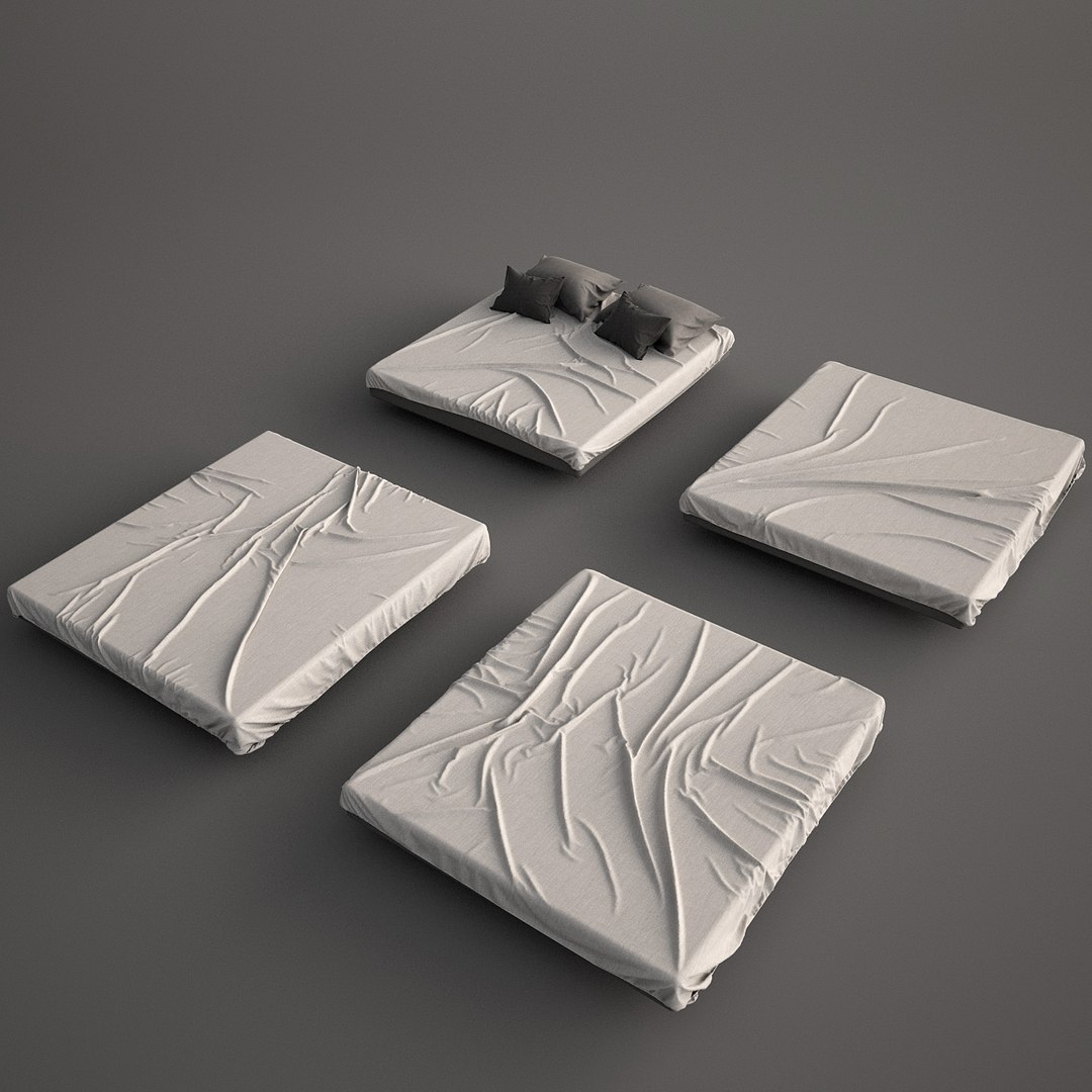 3d Model Bed Mattress Sheet Set