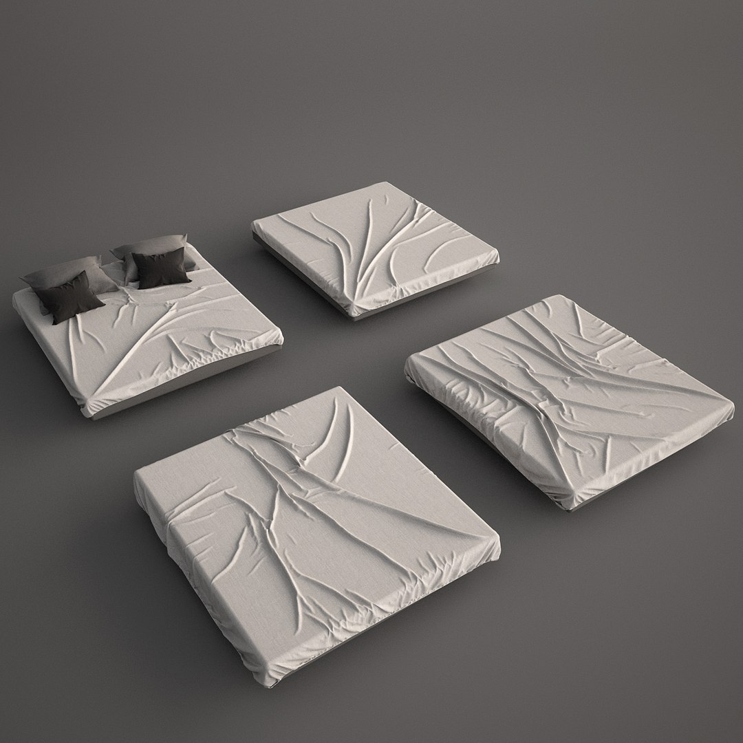 3d Model Bed Mattress Sheet Set