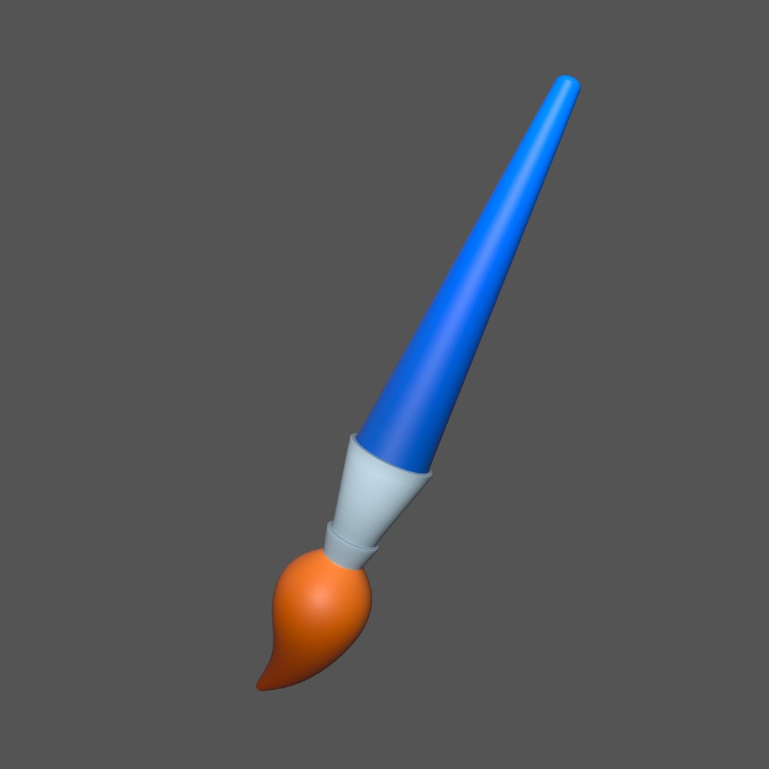 Cartoon Paint Brush 3D Model - TurboSquid 2055486