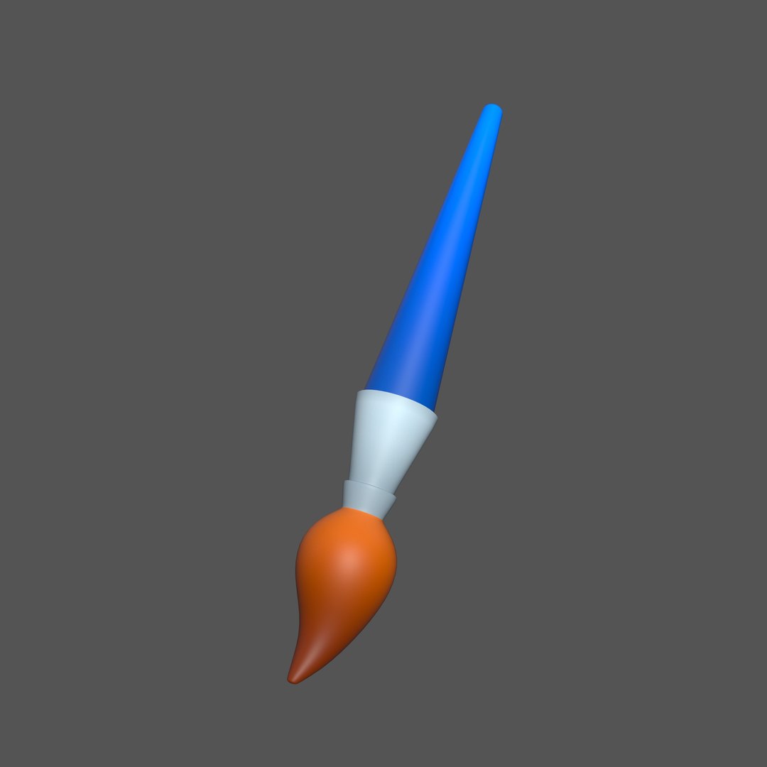 Cartoon Paint Brush 3D Model - TurboSquid 2055486