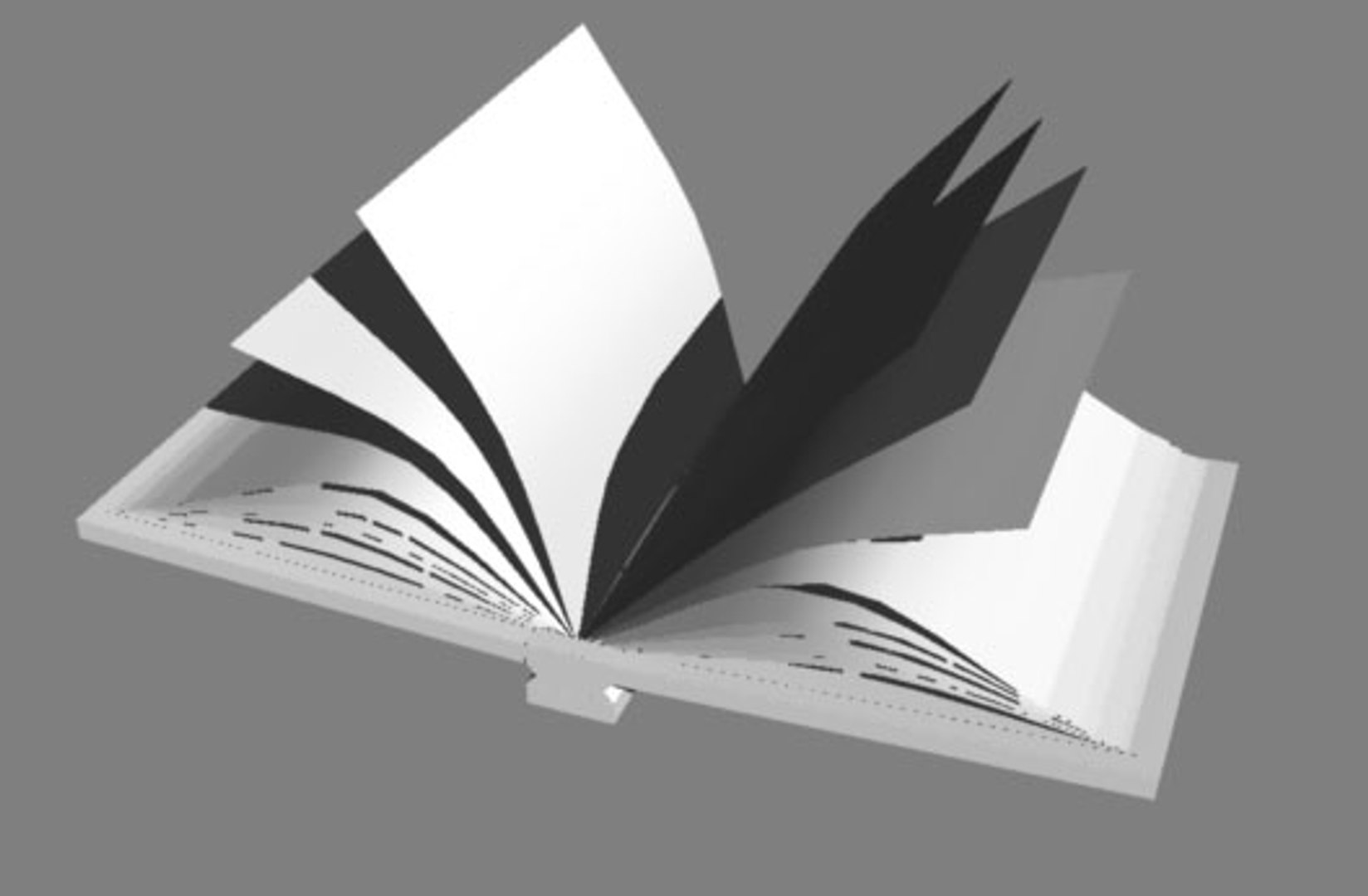 Opening Book 3d Model