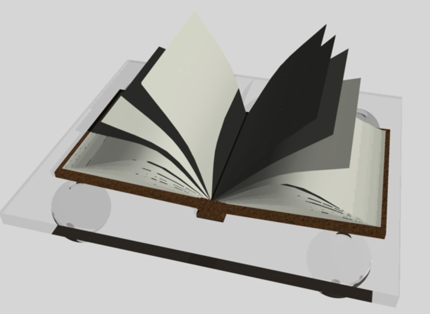 Opening Book 3d Model