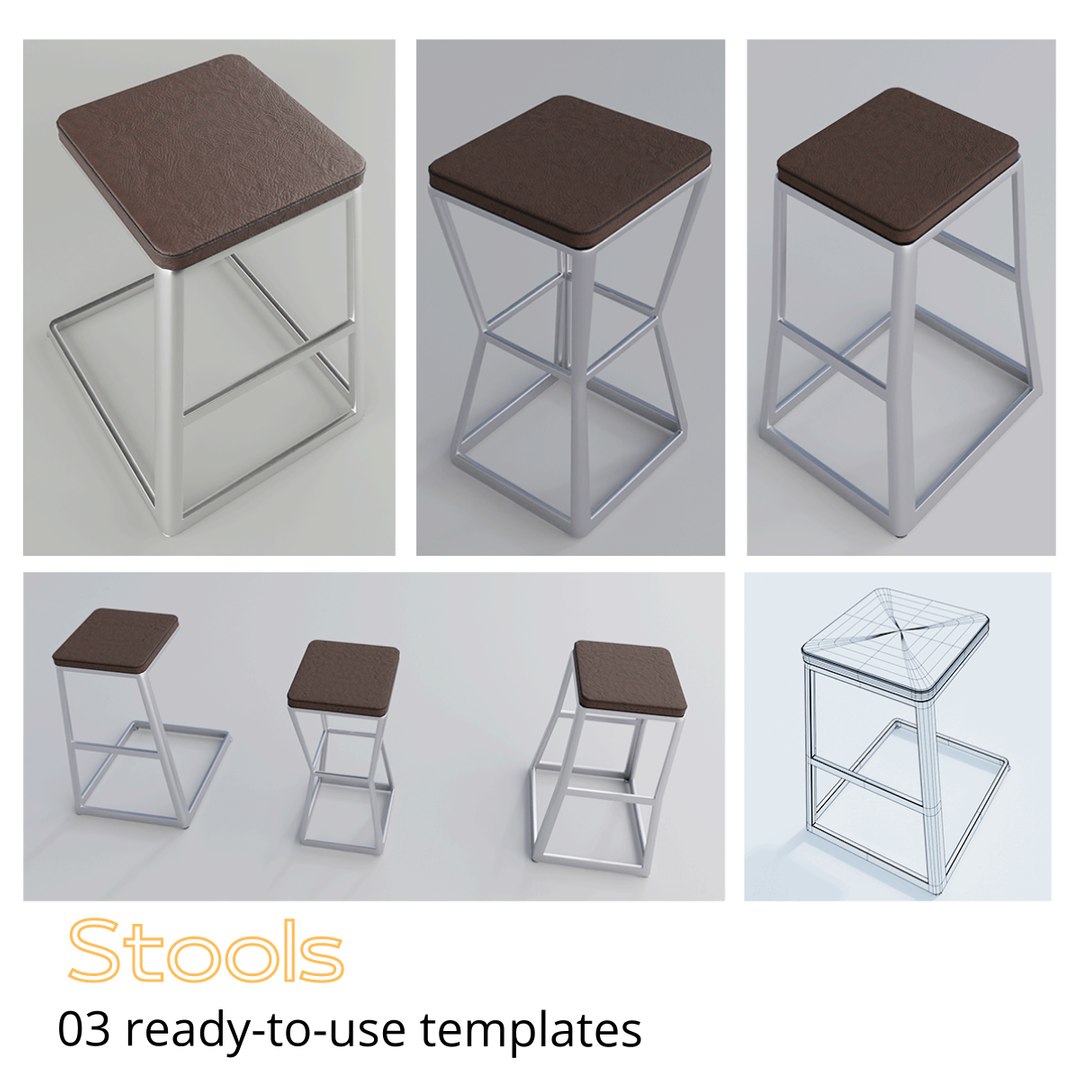 Stools 3D Model - TurboSquid 1807100