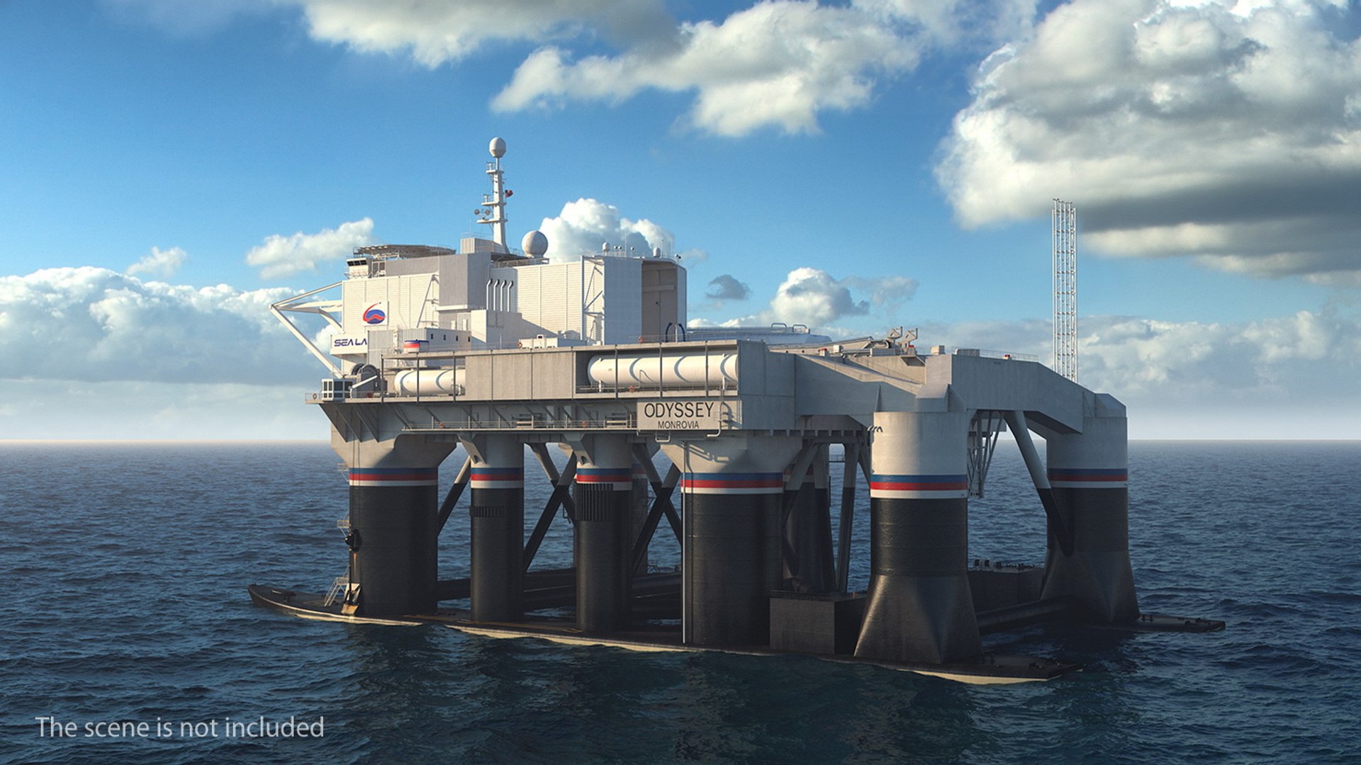 3D Model Offshore Spacecraft Sea Launch Platform - TurboSquid 2391777
