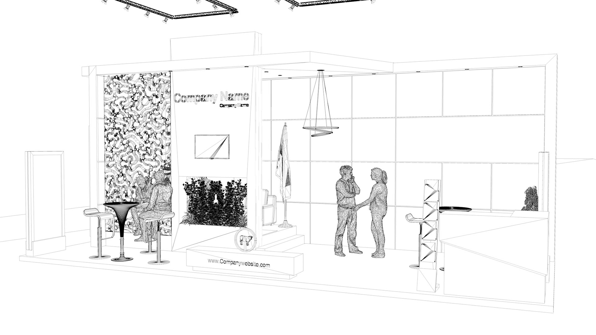 3D Model Exhibition Vip Stand - TurboSquid 1805578