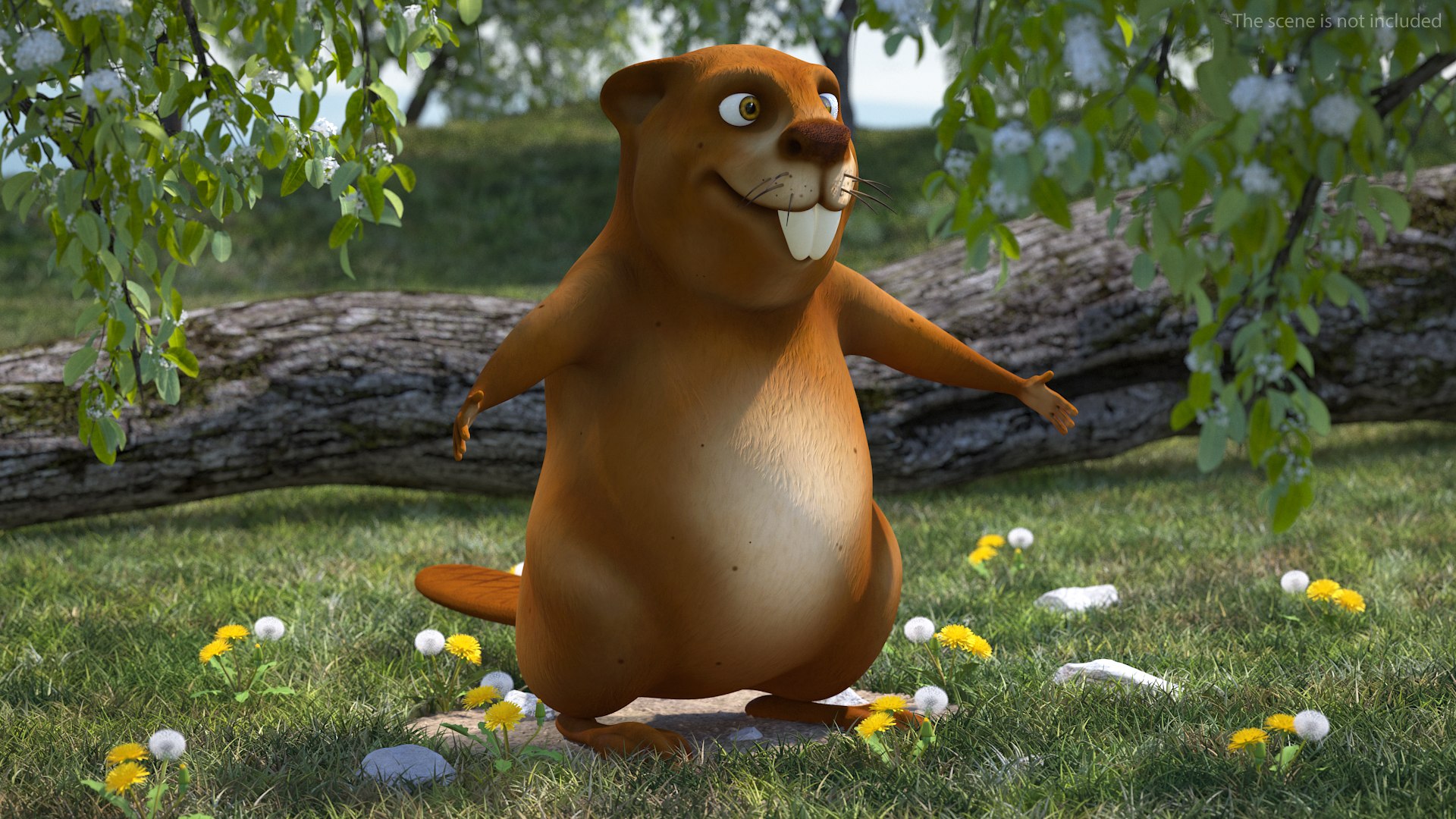 Cartoon Beaver Neutral Pose 3D - TurboSquid 1803332