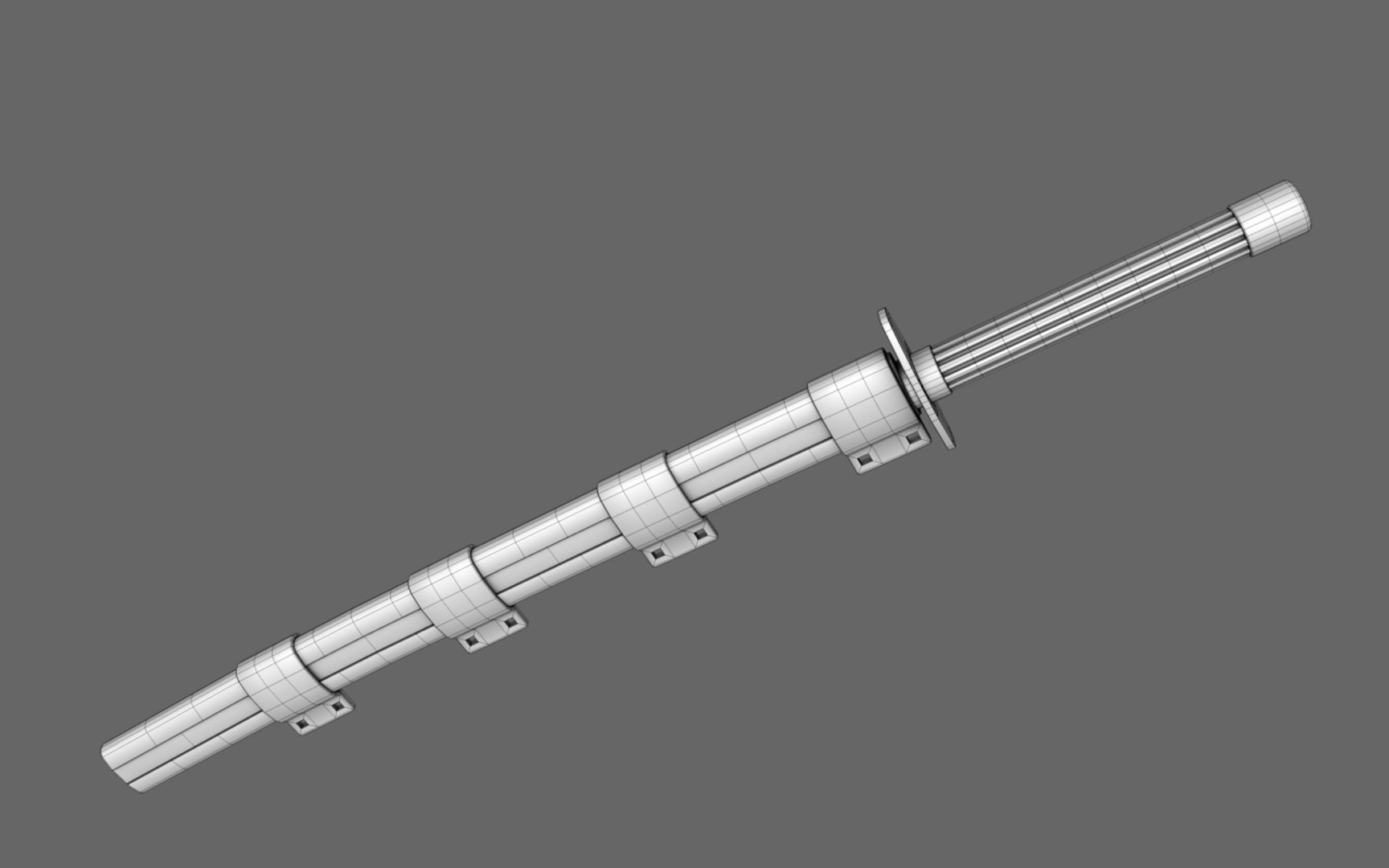 Cyborg Katana Sword Obj