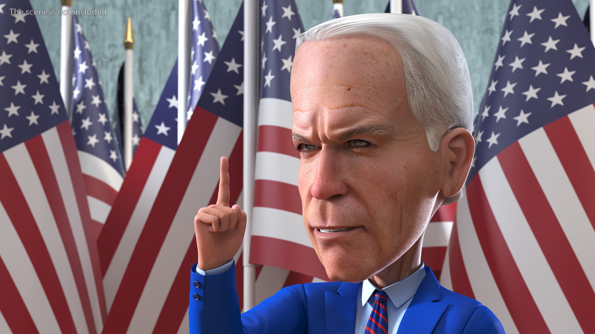Cartoon Joe Biden Rigged 3D model - TurboSquid 1777351