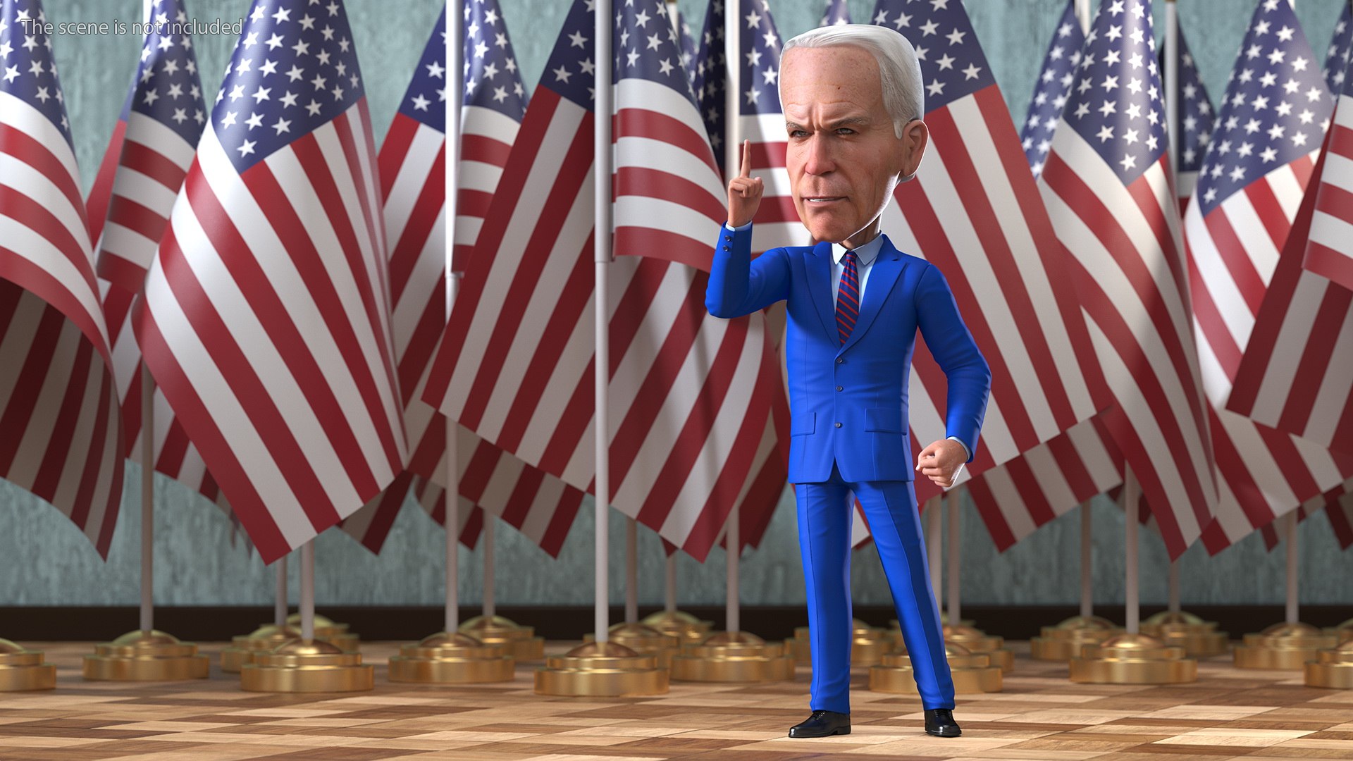 Cartoon Joe Biden Rigged 3D model - TurboSquid 1777351