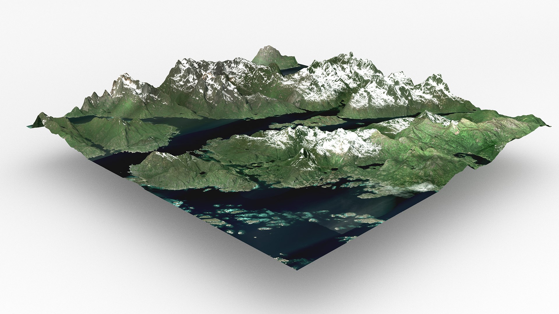 Fjord Mountains 3D Model - TurboSquid 1468007